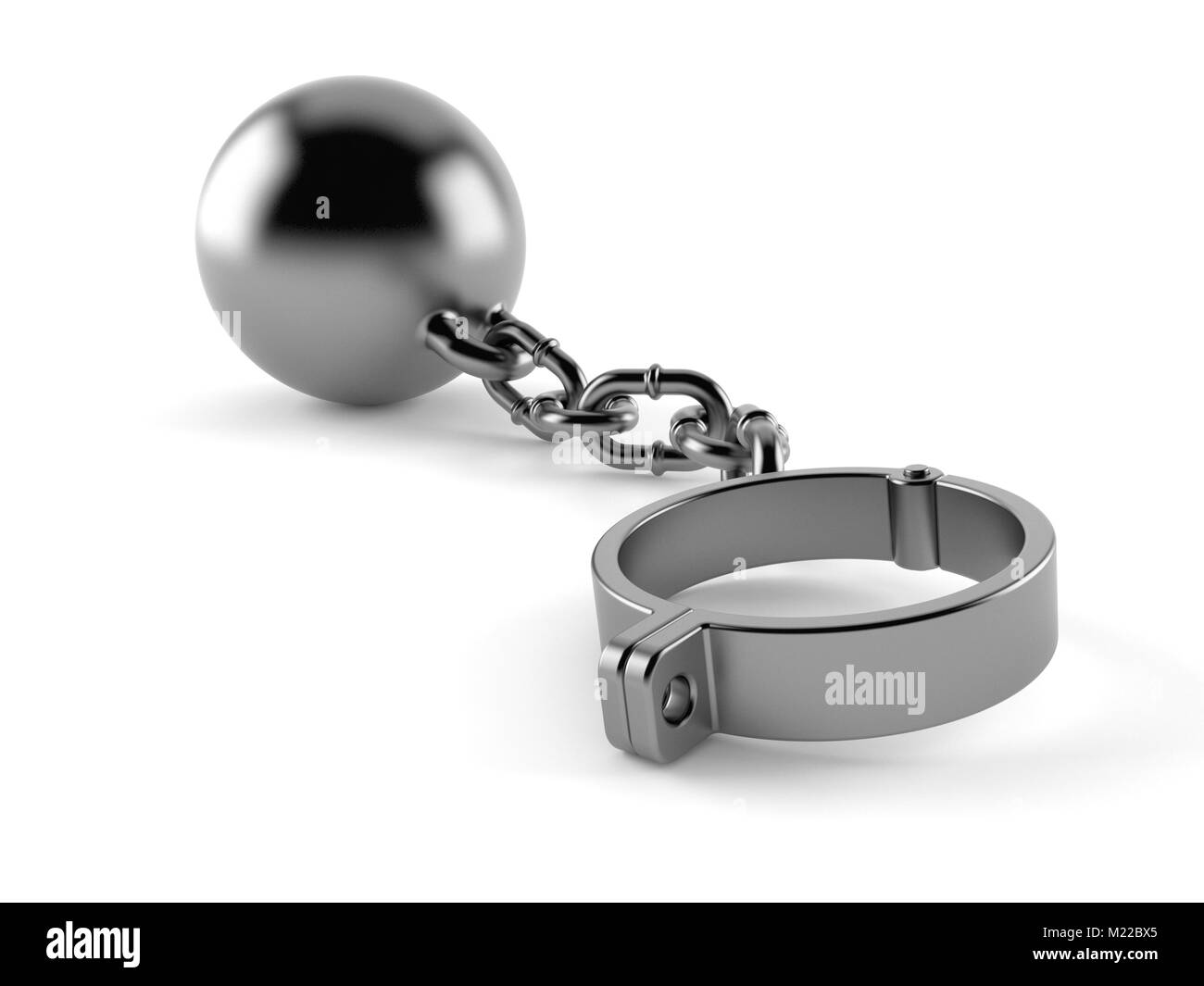 Prison ball isolated on white background Stock Photo - Alamy
