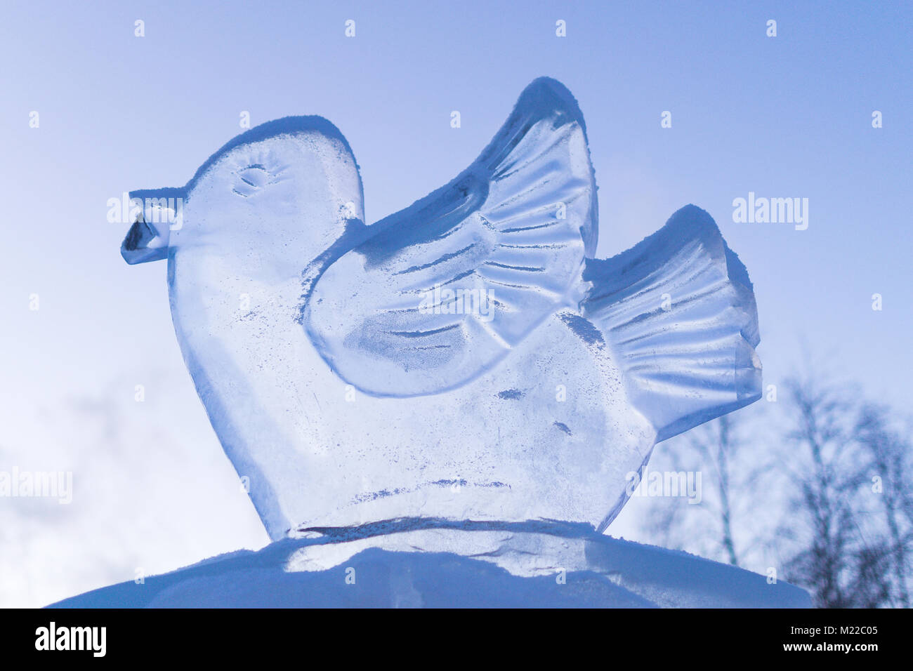 snow statues of ice in the winter city Stock Photo - Alamy