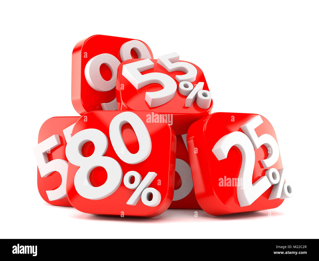 Numbers with percent symbols isolated on white background Stock Photo ...
