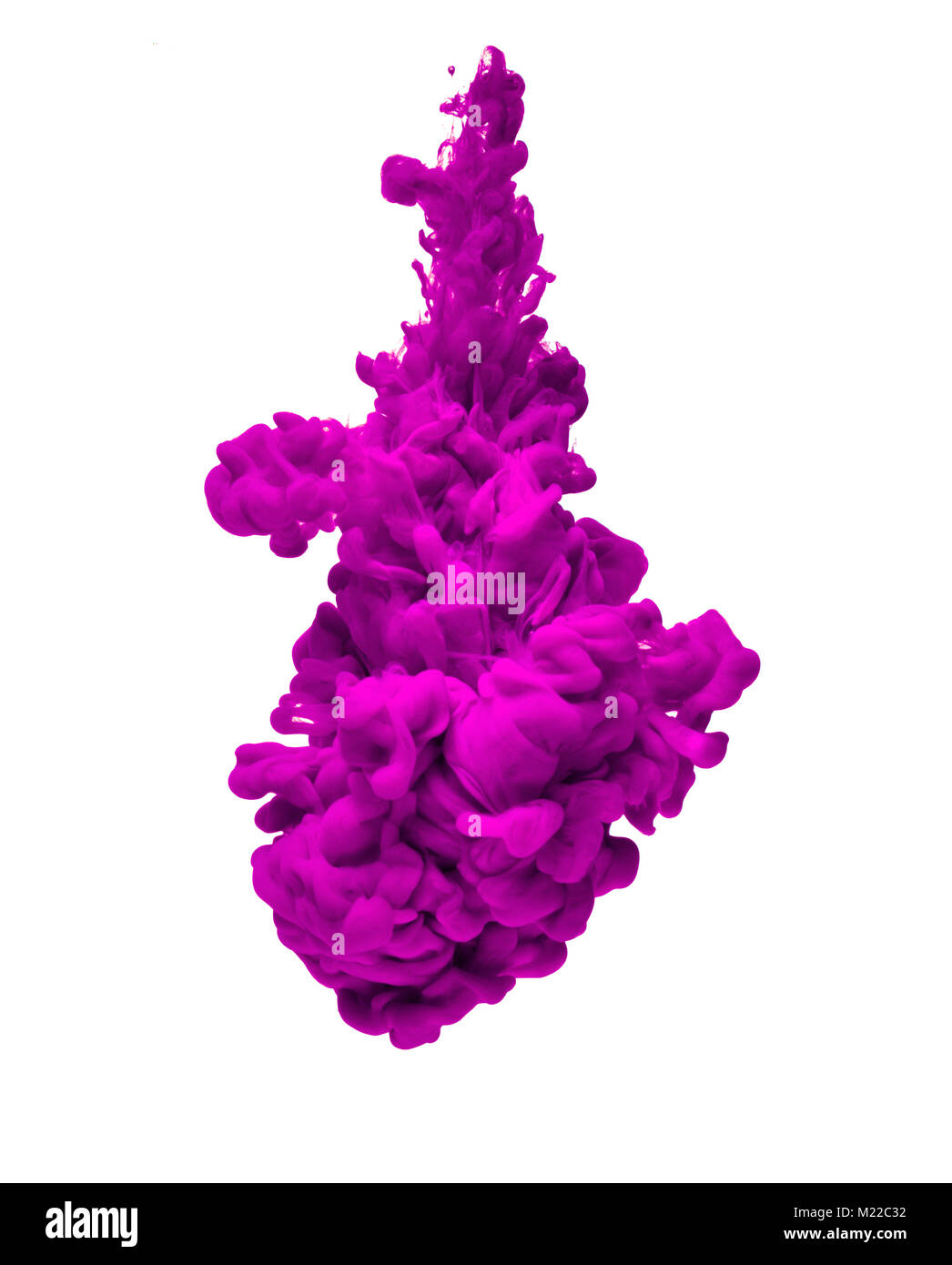 green color paint pouring in water Stock Photo - Alamy