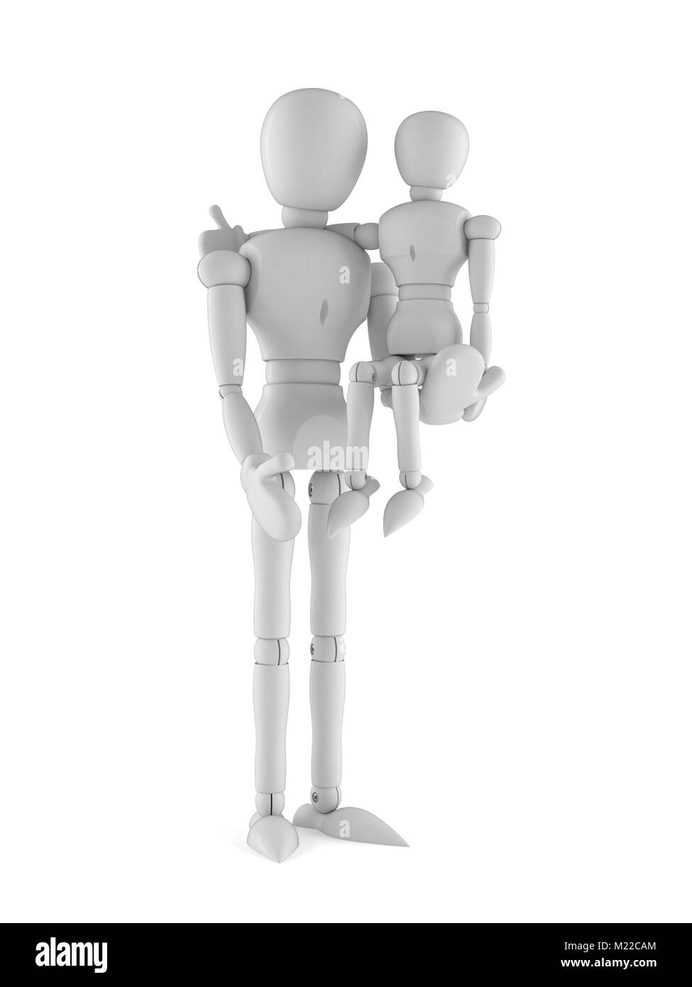 Father and son isolated on white background Stock Photo - Alamy