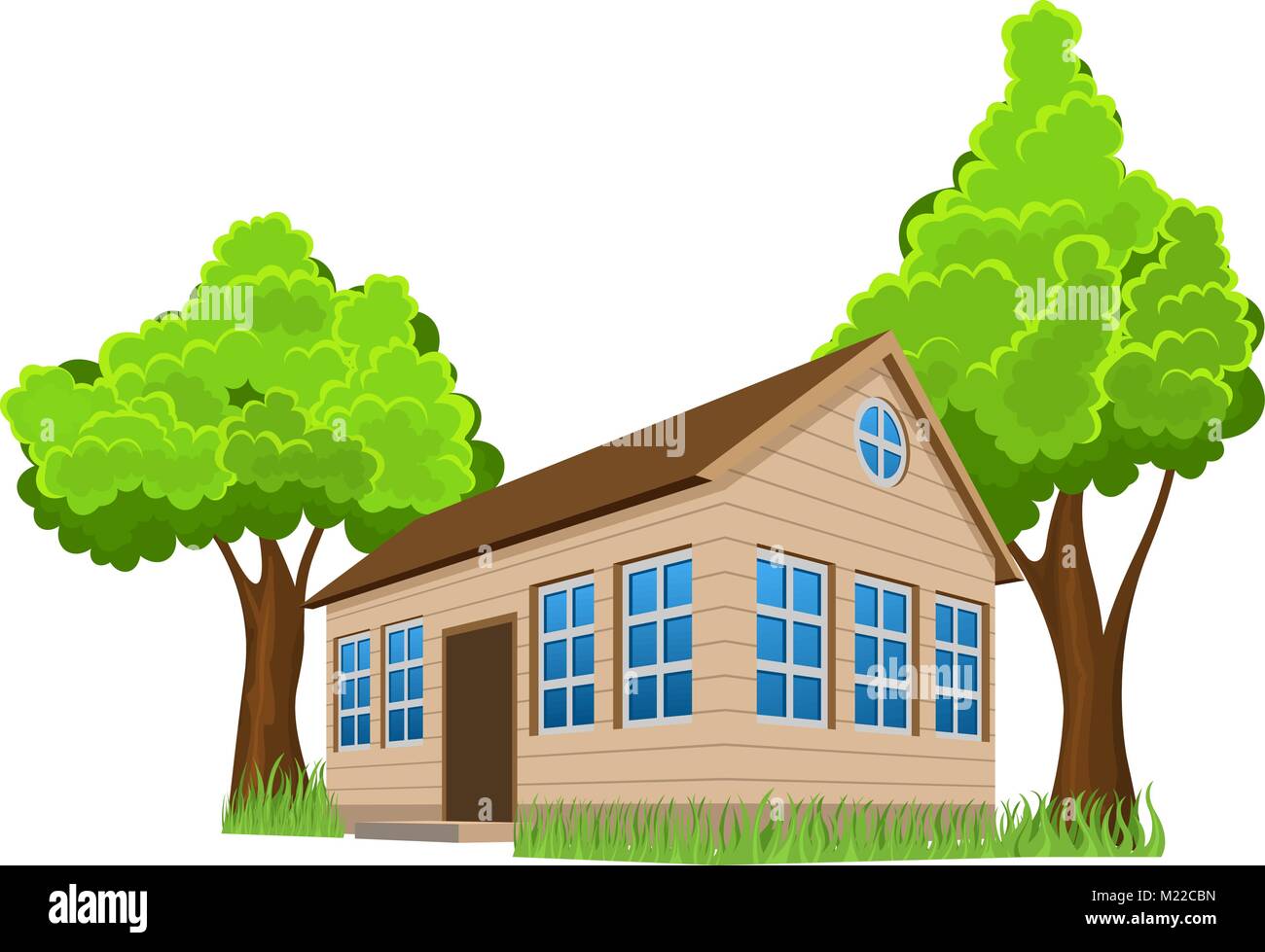 Isometric house and trees hi-res stock photography and images - Alamy