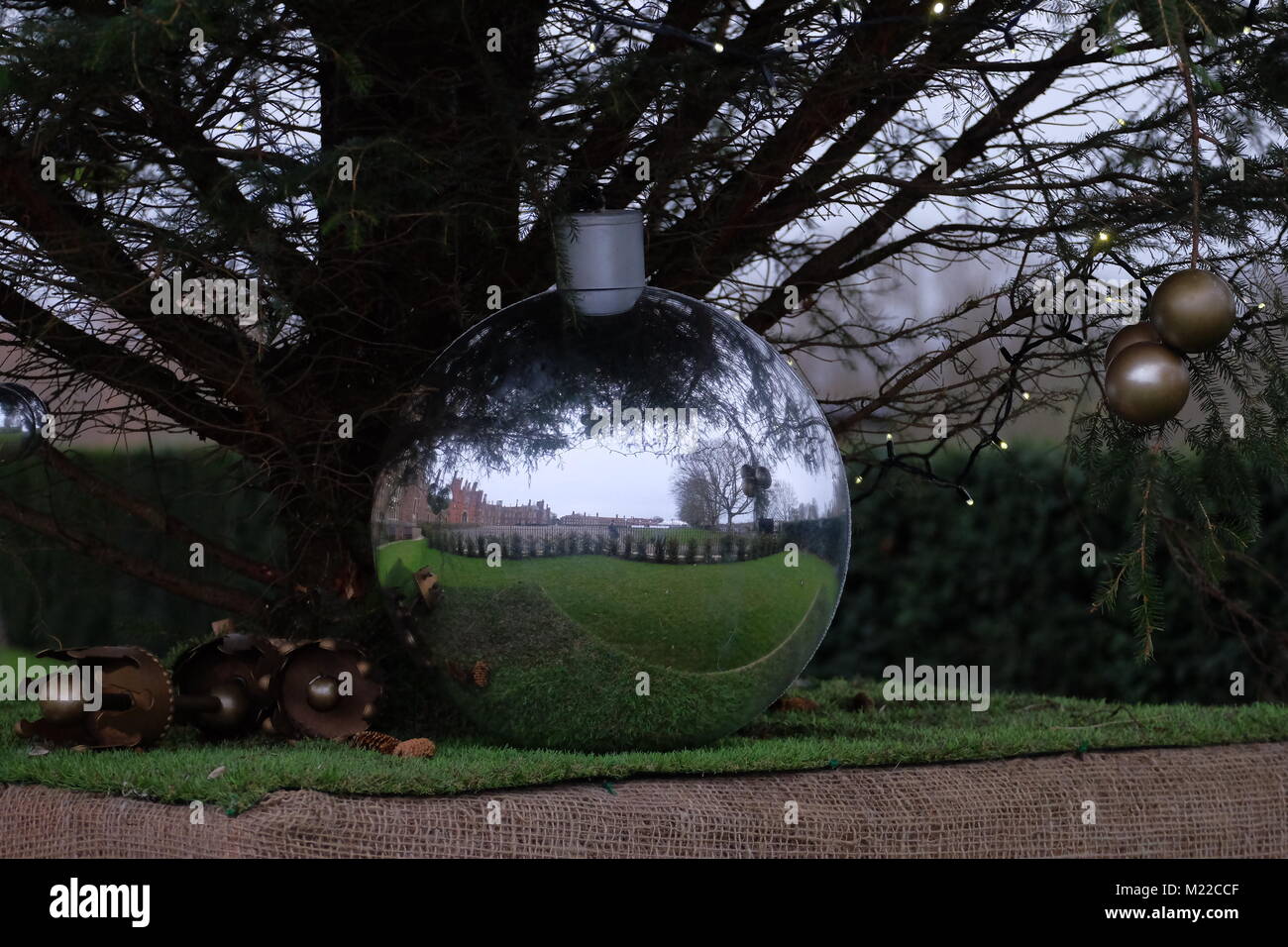 giant Christmas Bauble Stock Photo - Alamy