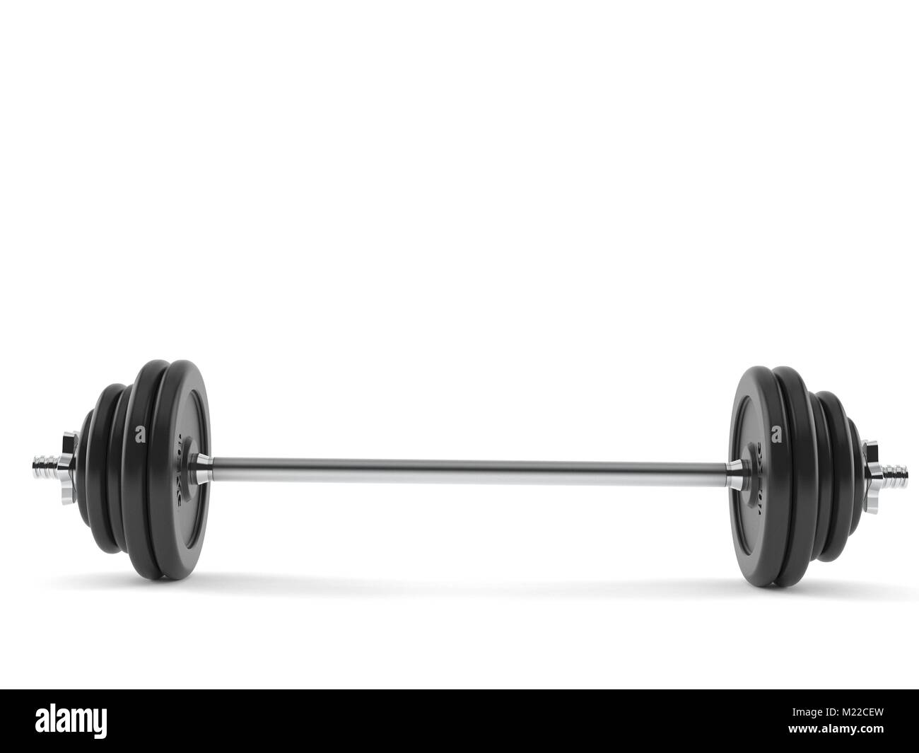 Barbell isolated on white background Stock Photo - Alamy