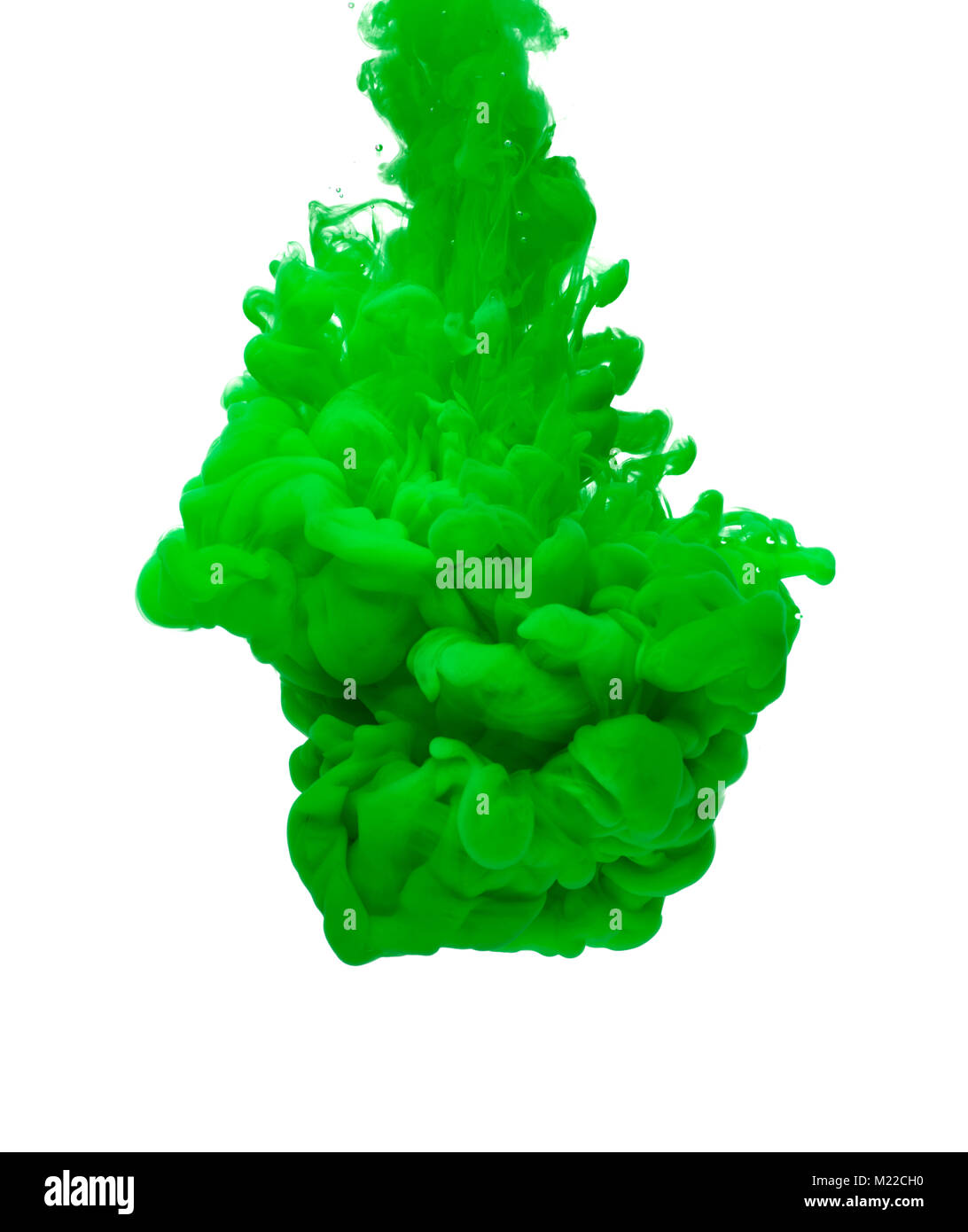 blue color paint pouring in water Stock Photo - Alamy