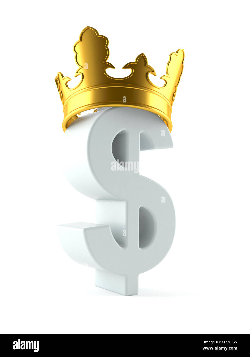 Gold Money Sign With Crown