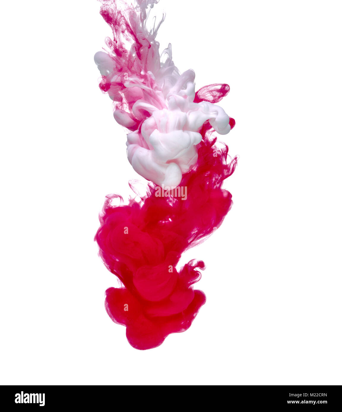 red white paint in water Stock Photo - Alamy
