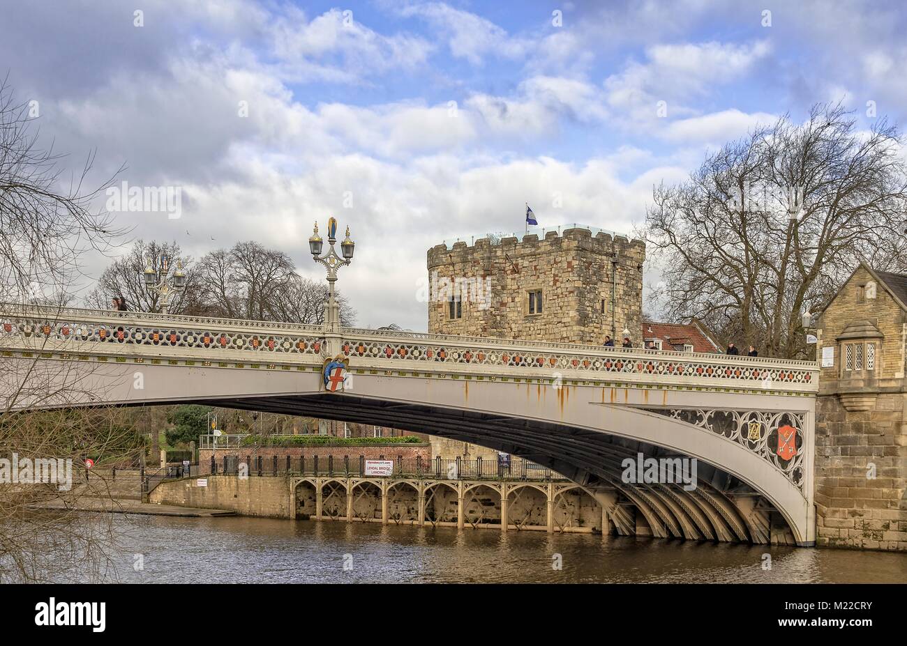 The 19th Century Lendal Bridge in York. Made of iron and spanning the ...