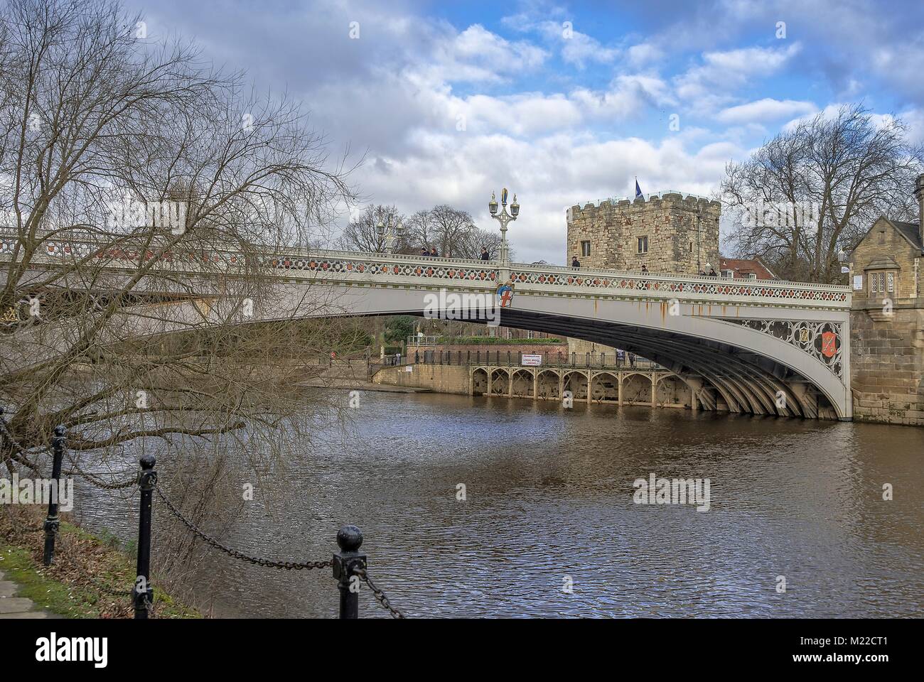 The 19th Century Lendal Bridge in York. Made of iron and spanning the ...