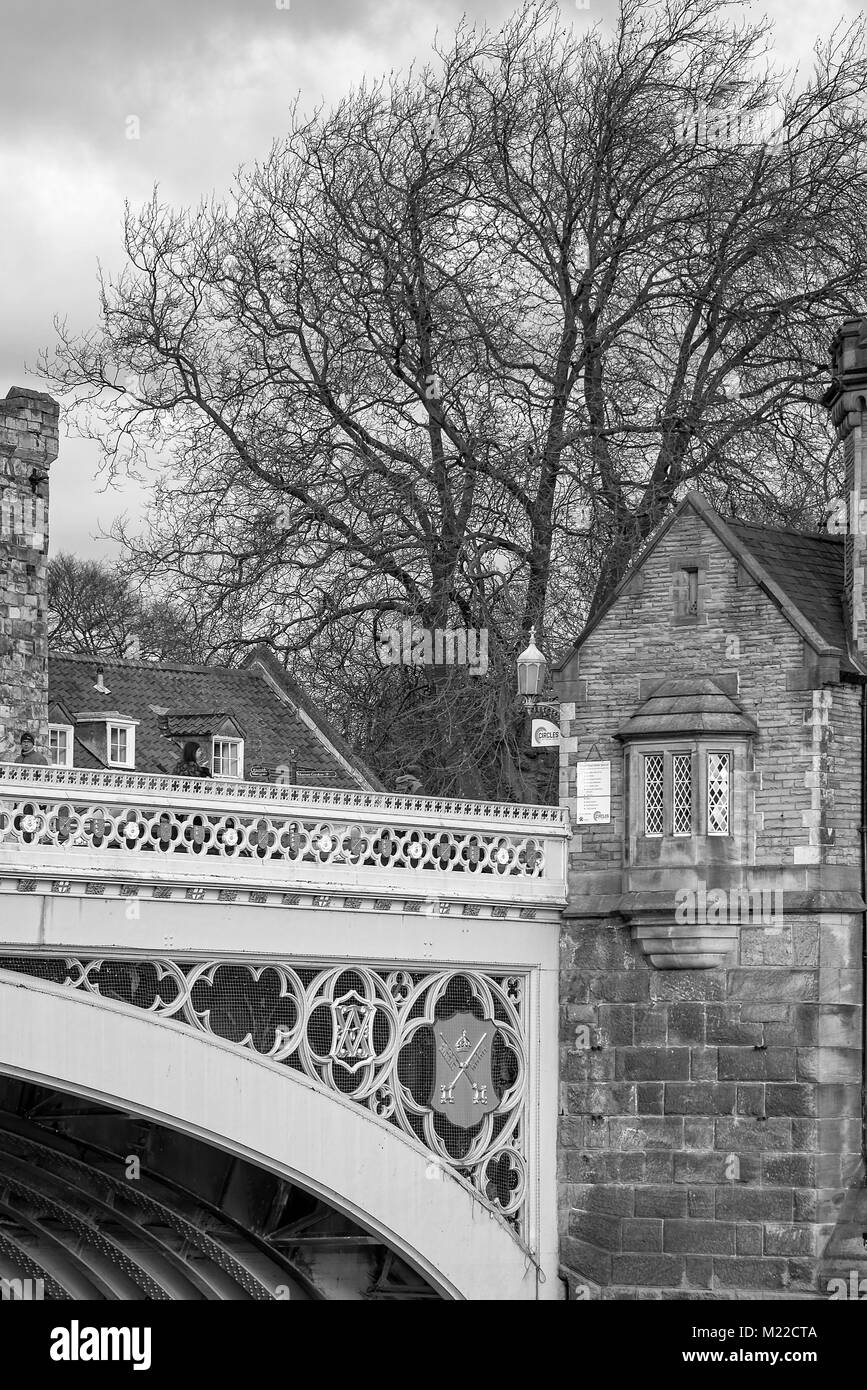 The 19th Century Lendal Bridge in York. Made of iron and spanning the ...