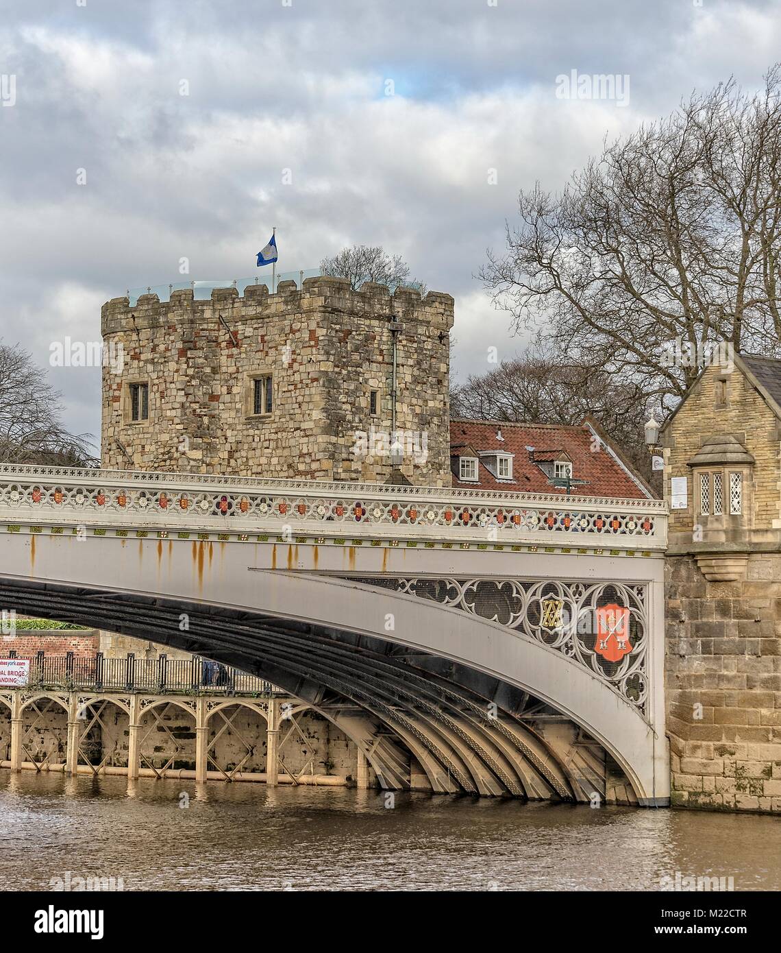 The 19th Century Lendal Bridge in York. Made of iron and spanning the ...