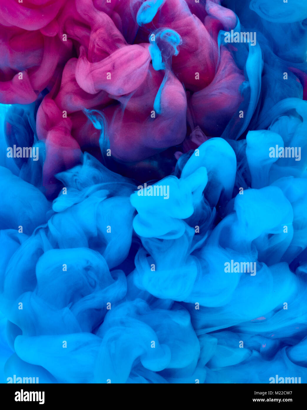 blue red paint in water Stock Photo - Alamy