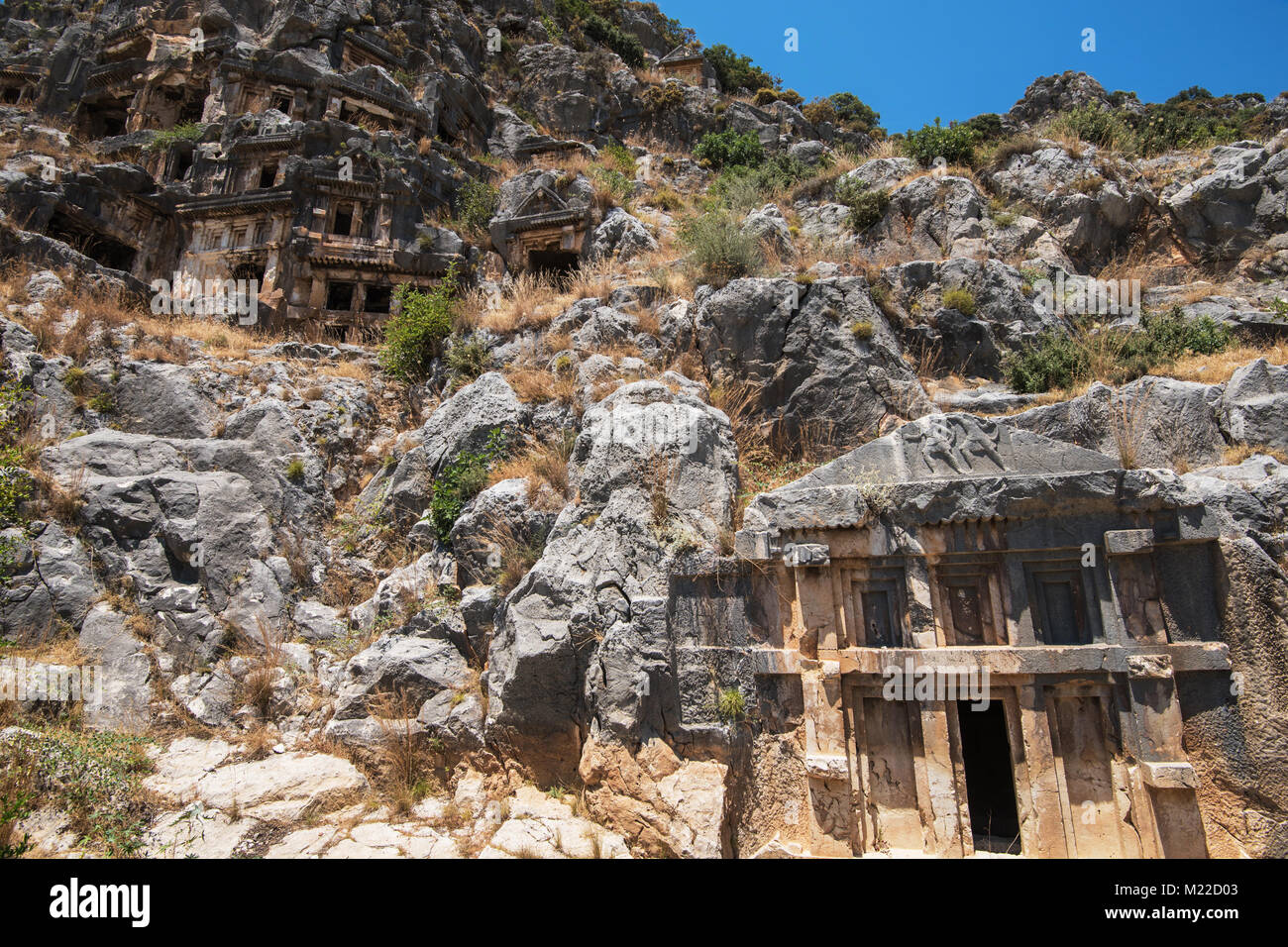 Ancient lycian Myra rock tomb Stock Photo - Alamy