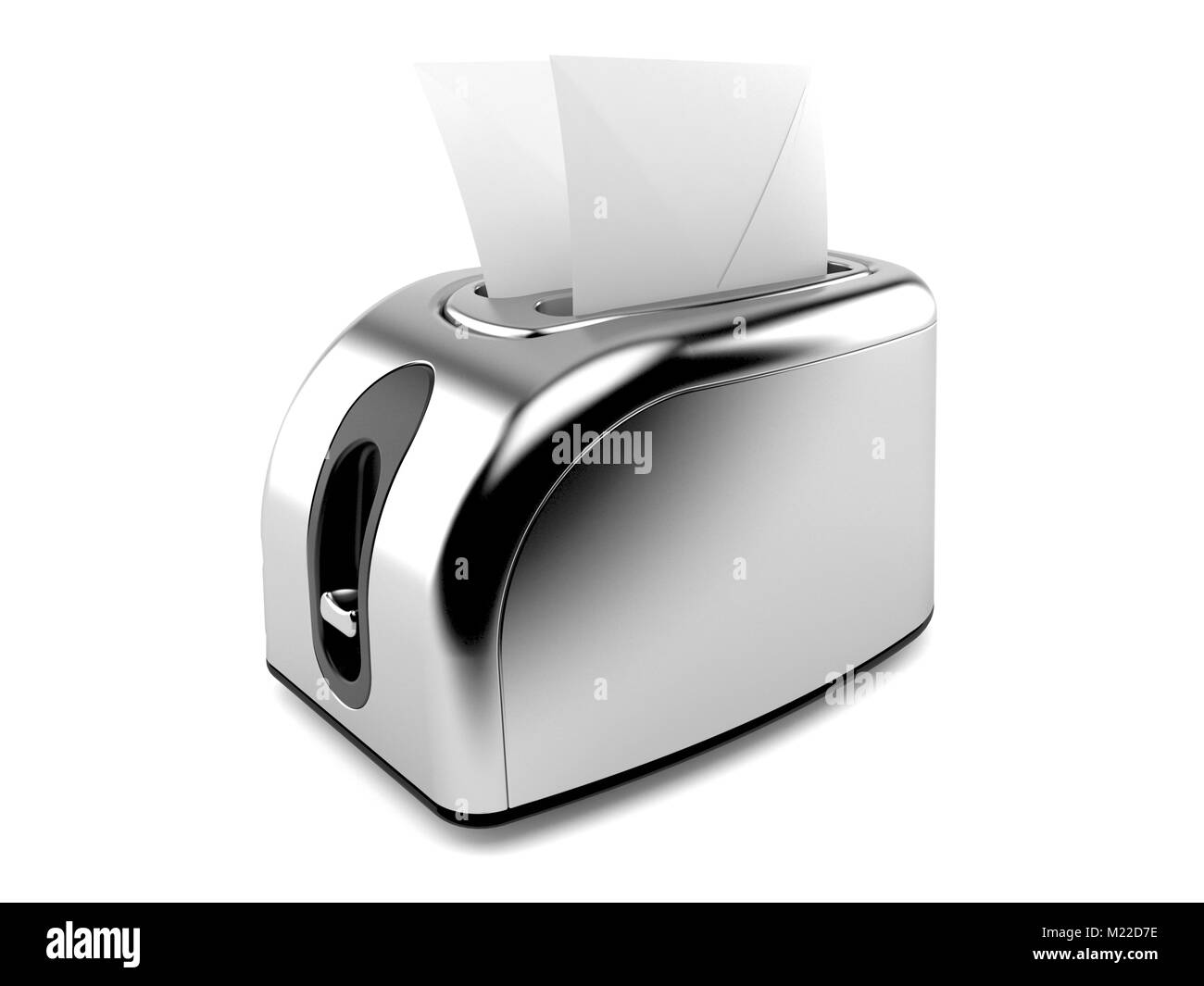 Toaster with envelopes isolated on white background Stock Photo - Alamy