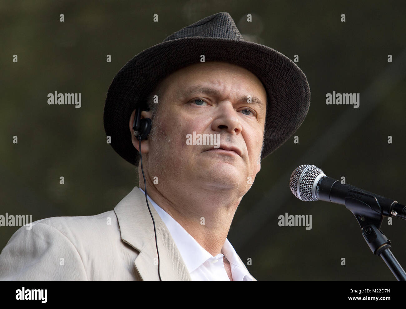 Alexander Balanescu of The Balanescu Quartet performs live on stage ...