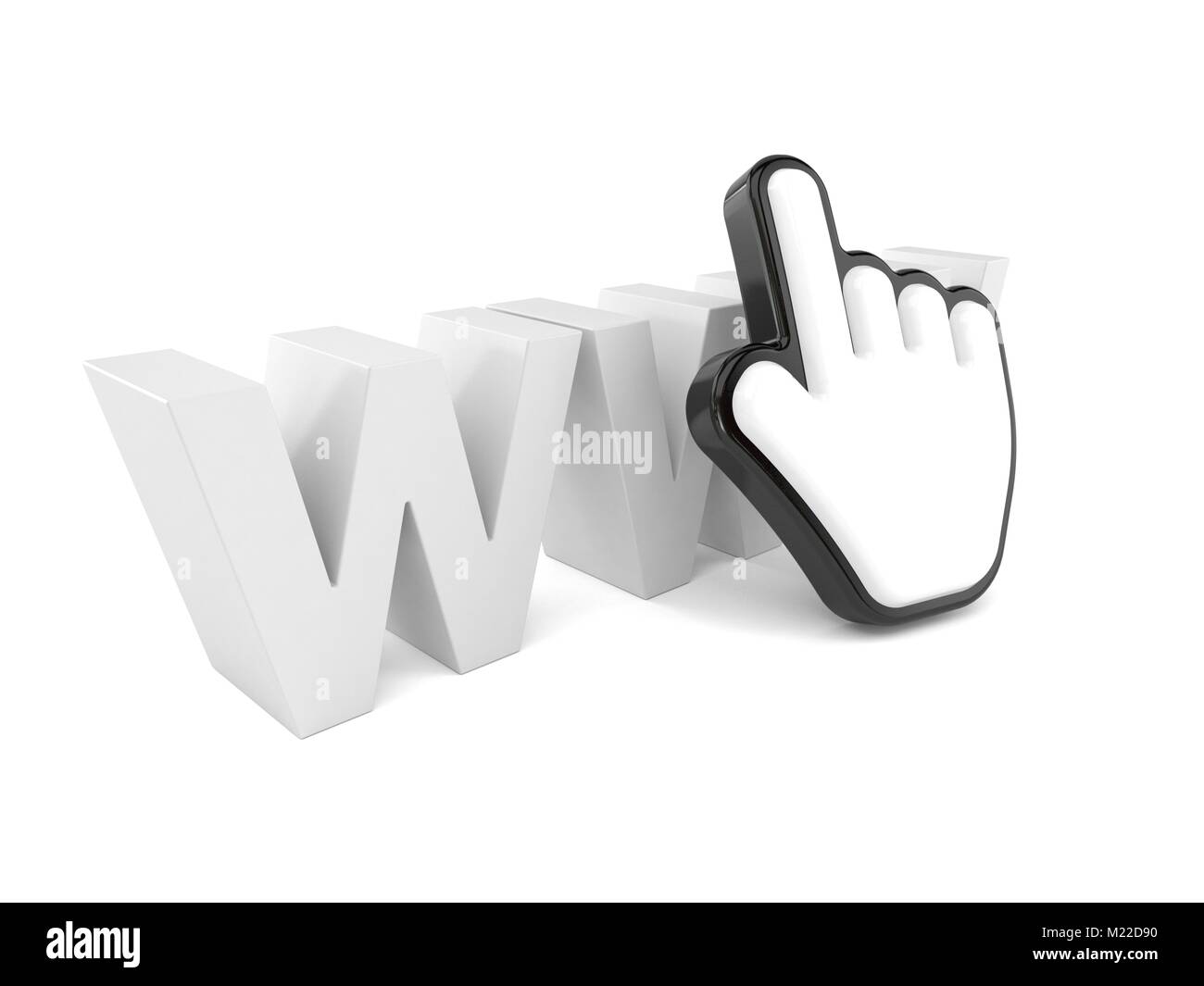 WWW text with cursor isolated on white background Stock Photo - Alamy