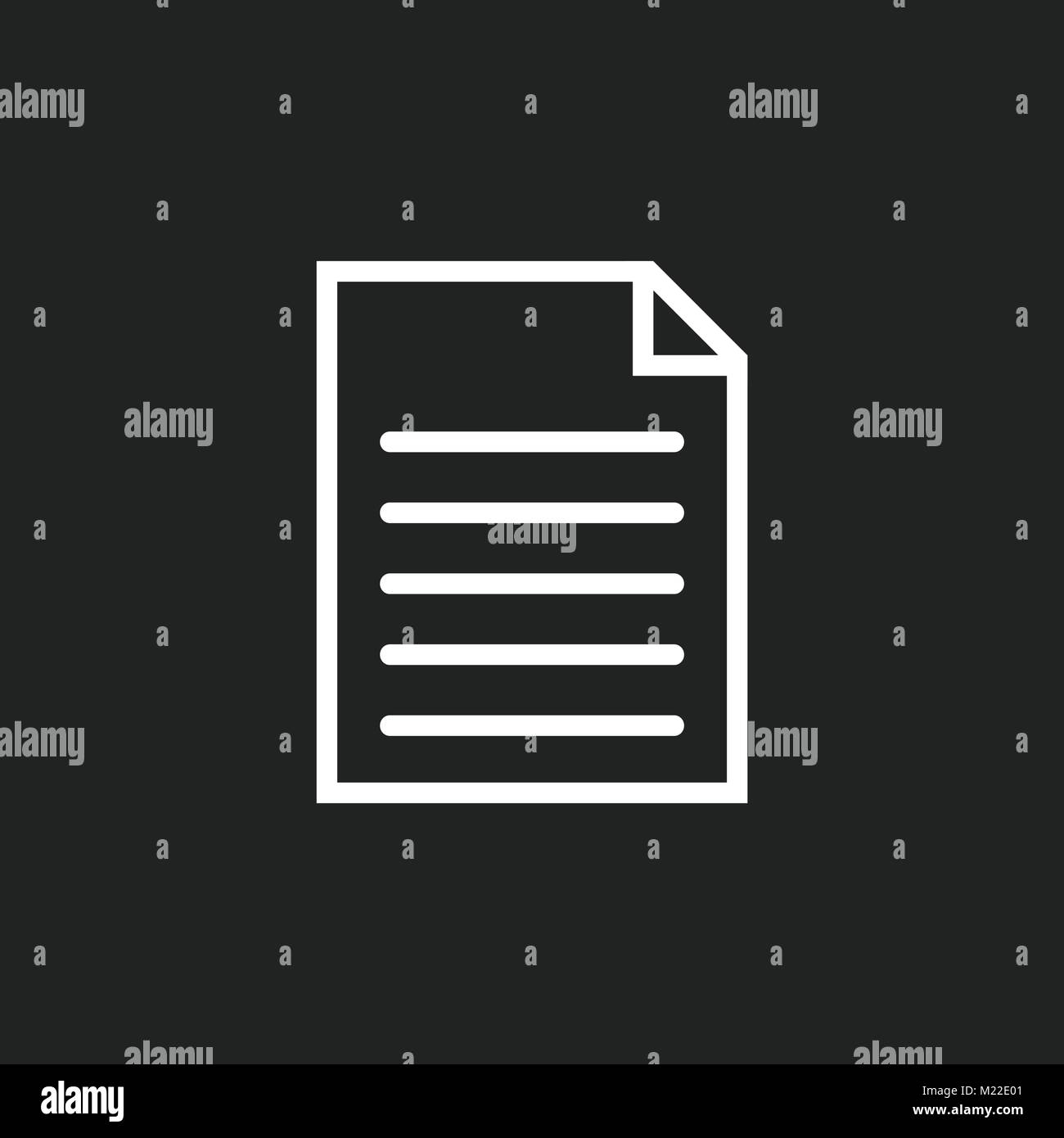Document icon vector flat illustration. Isolated documents symbol ...
