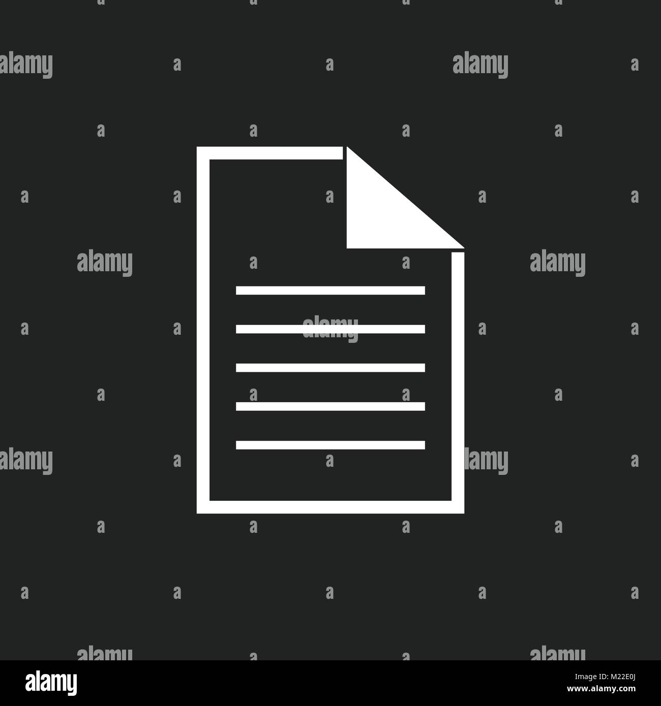 Document icon vector flat illustration. Isolated documents symbol ...