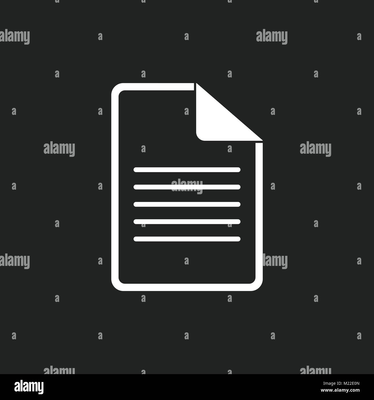 Document icon vector flat illustration. Isolated documents symbol ...