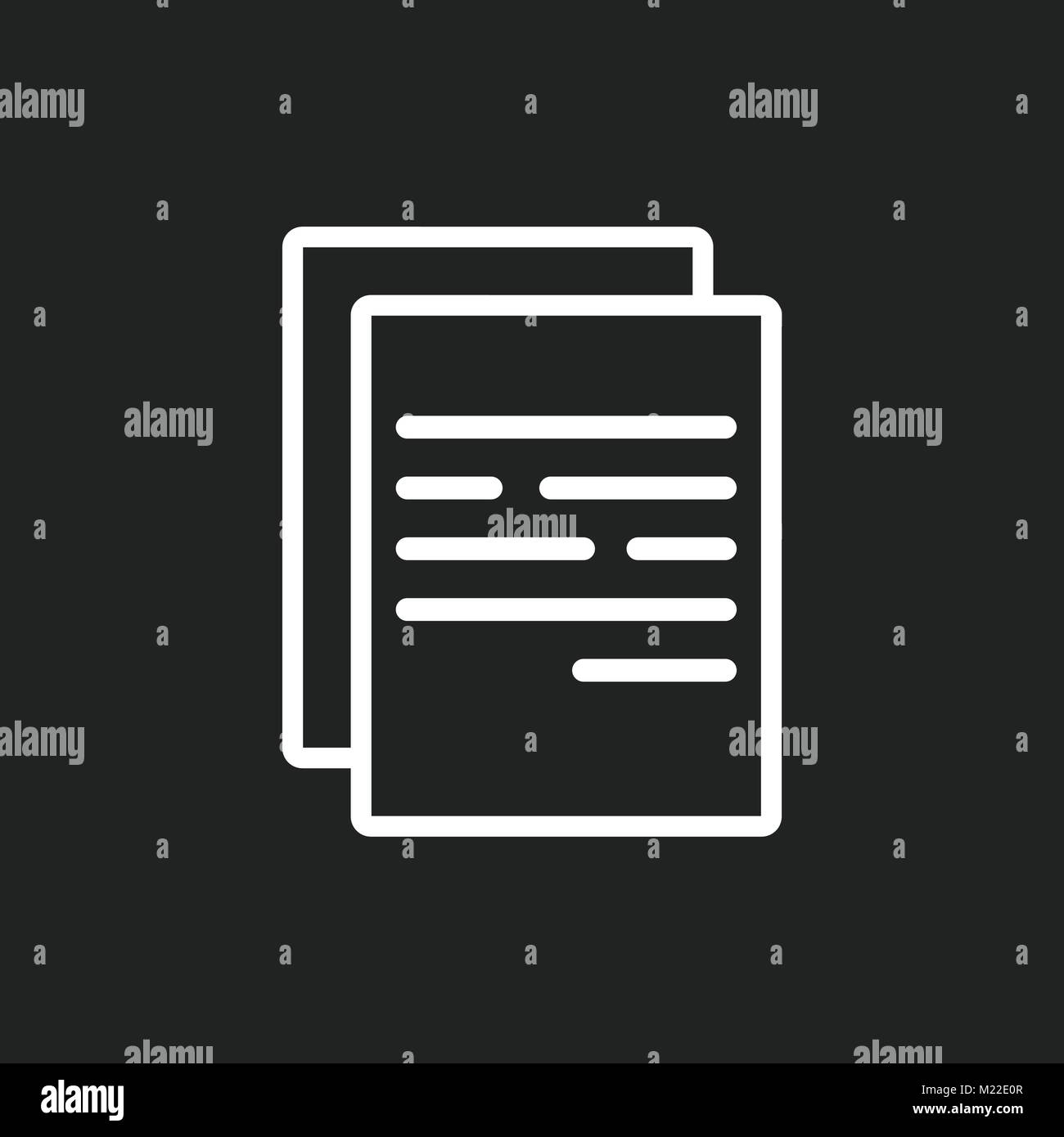 Document icon vector flat illustration. Isolated documents symbol ...