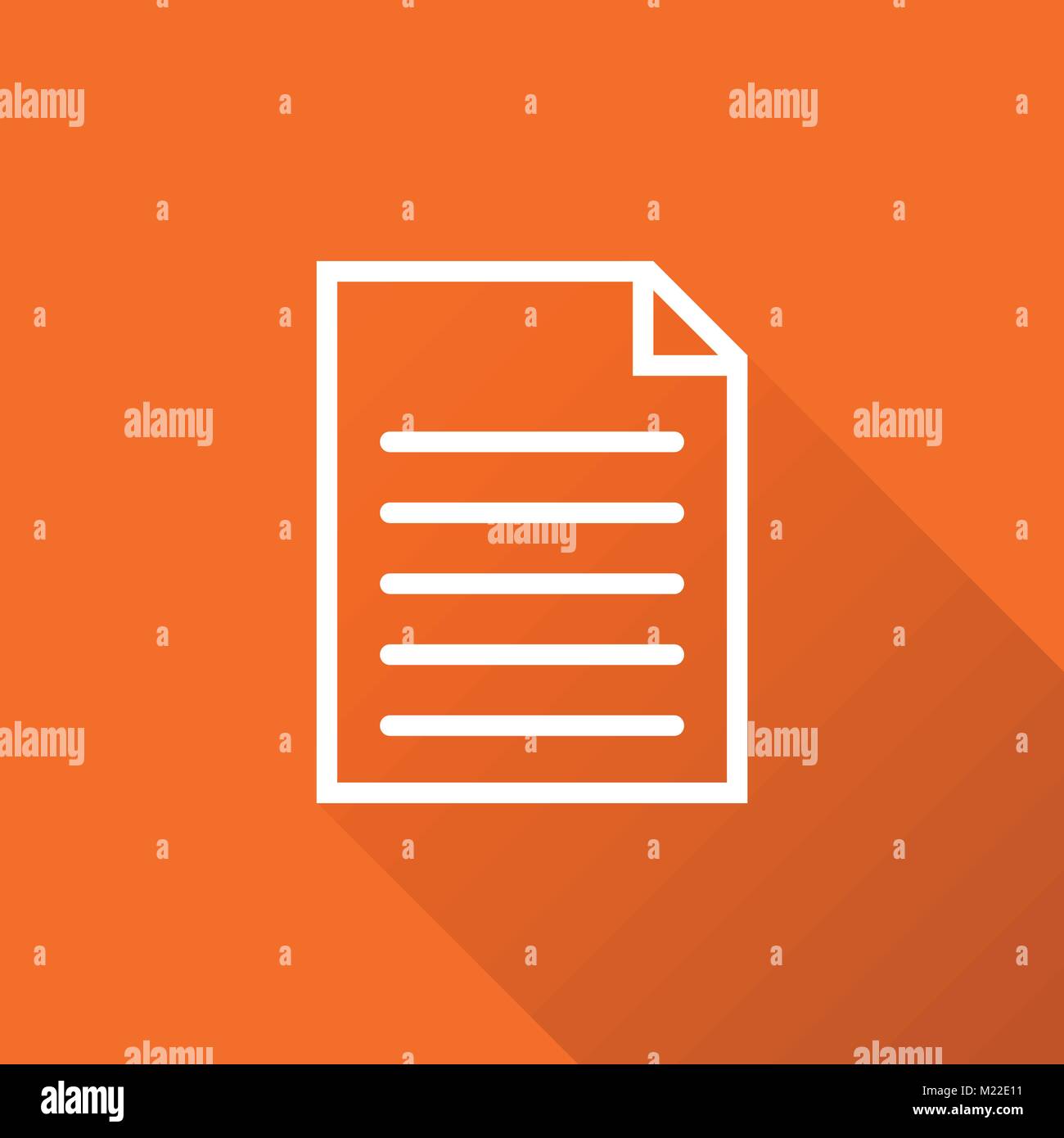 Document icon vector flat illustration. Isolated documents symbol ...