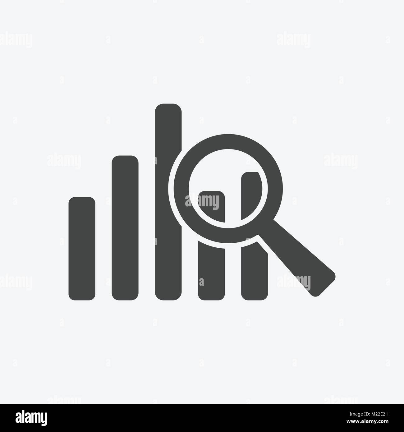 Business graph icon. Chart flat vector illustration on white background ...