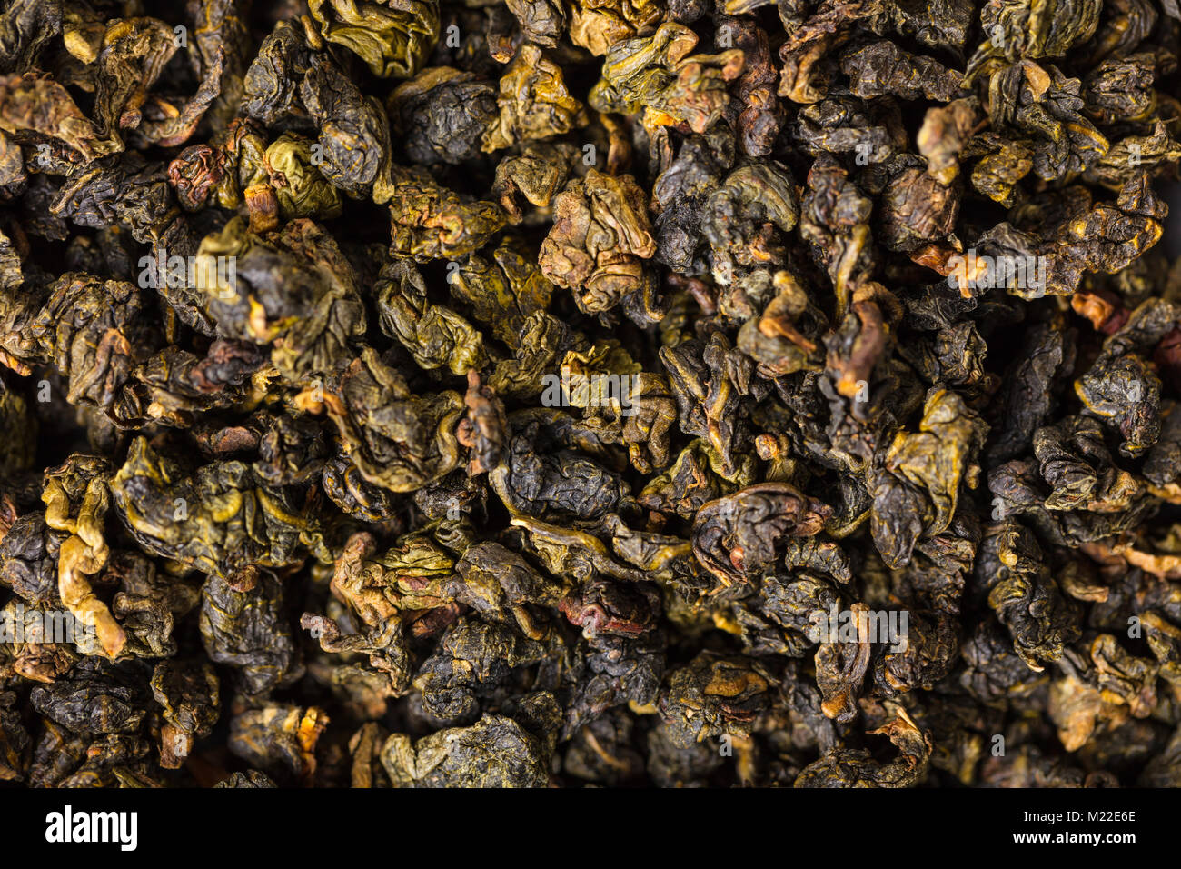 background food, texture of dry green tea Stock Photo - Alamy