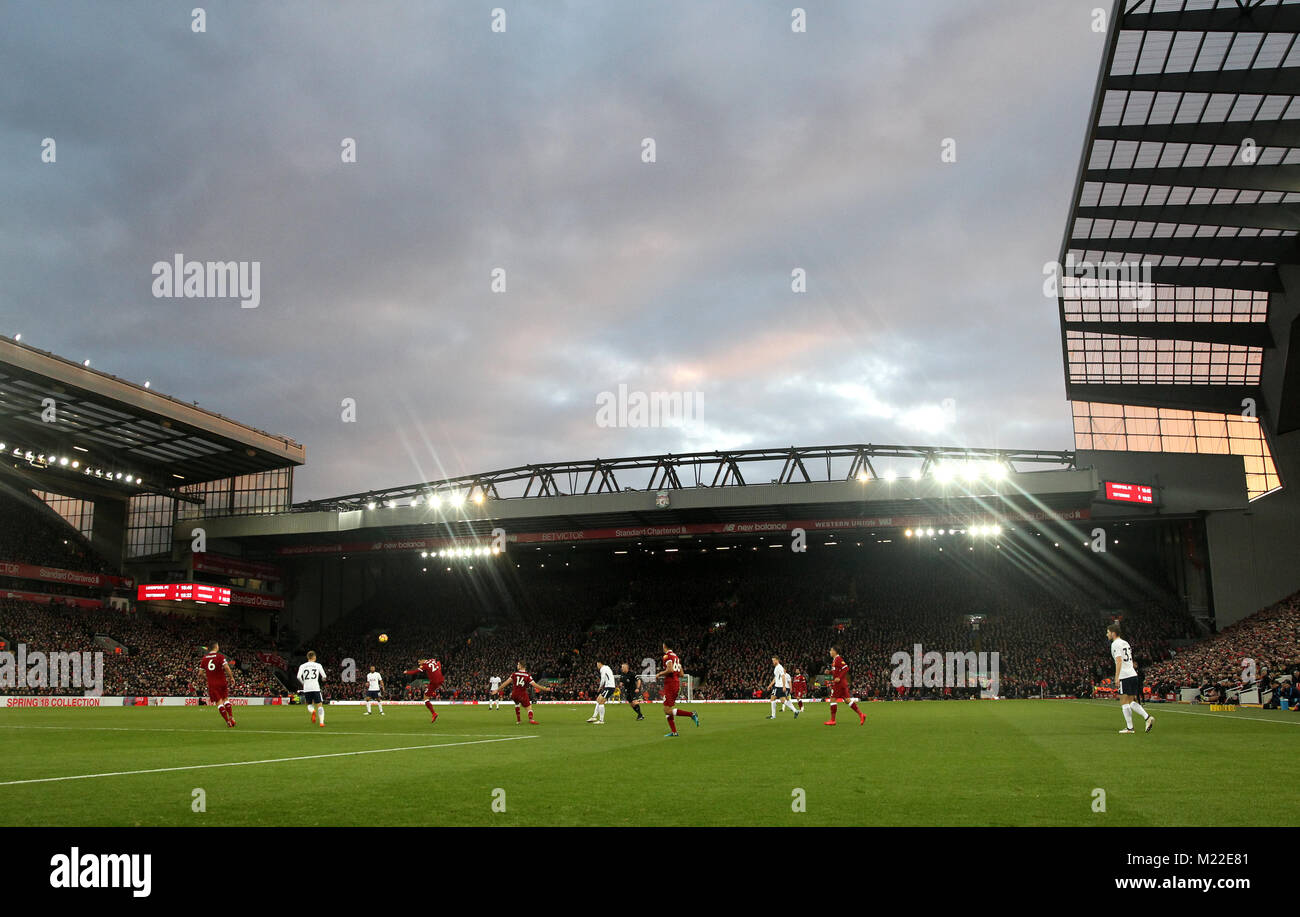 General view of play during the Premier League match at Anfield ...
