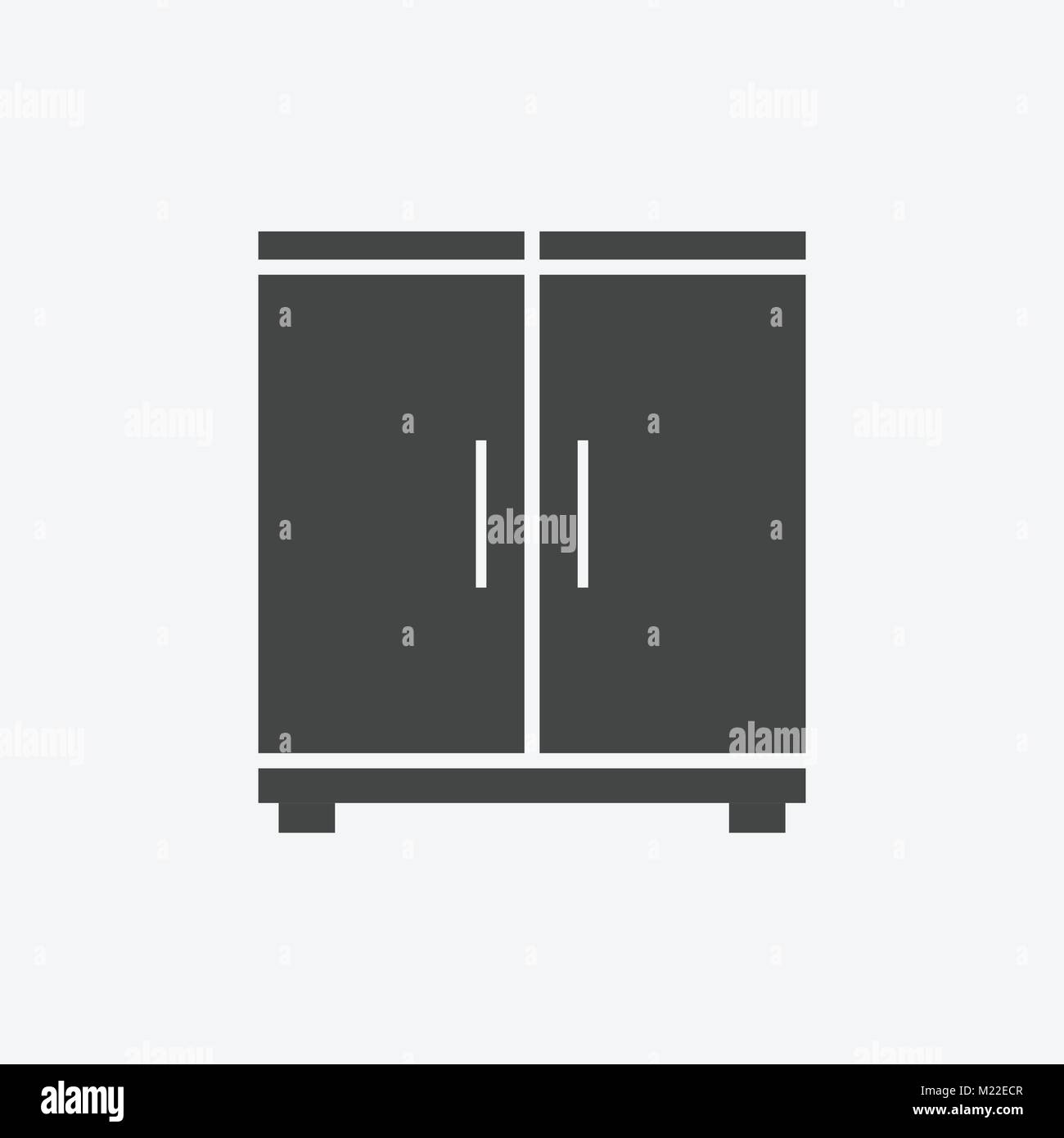 Cupboard icon on white background. Modern flat pictogram for business ...