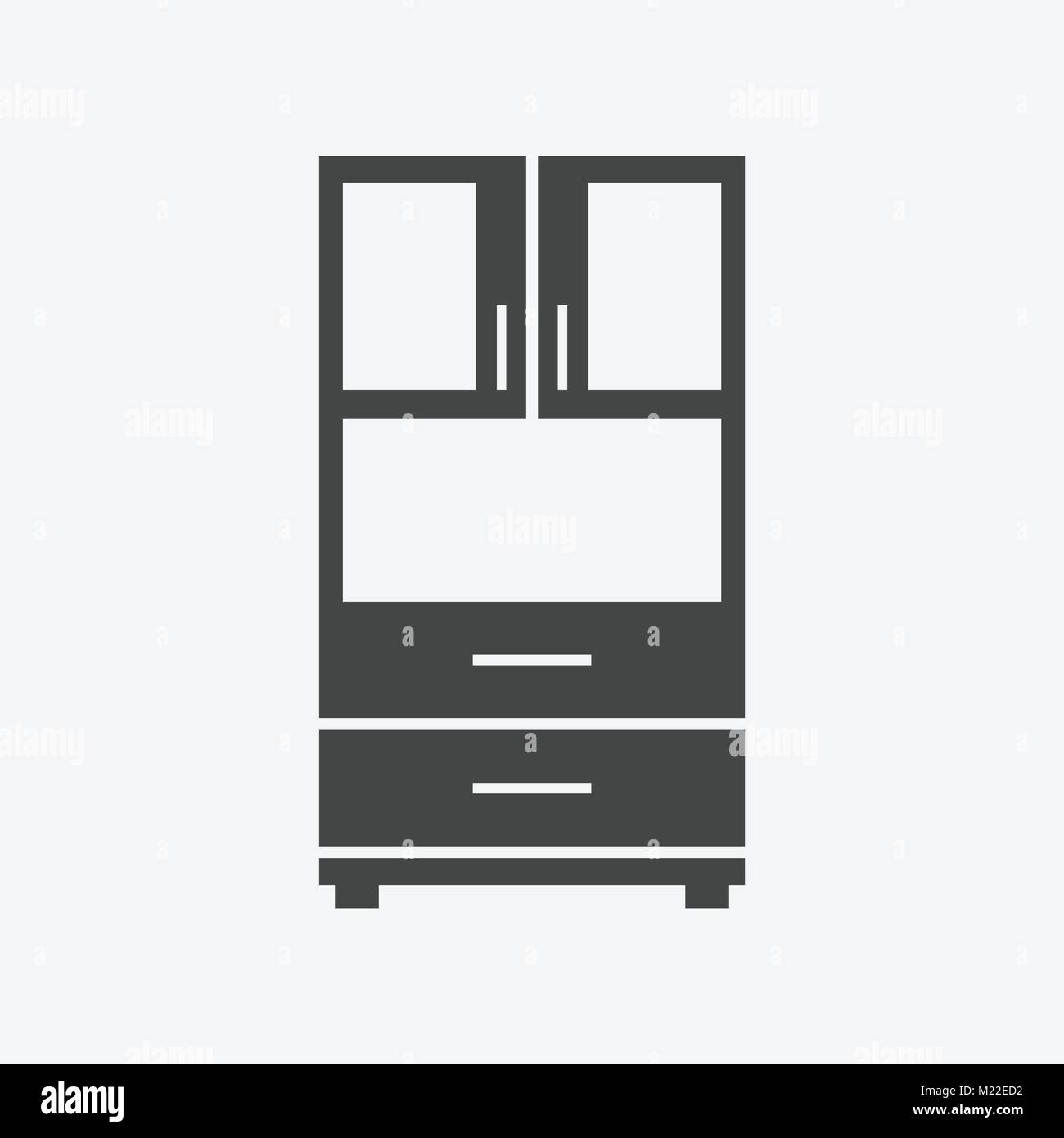 Cupboard icon on white background. Modern flat pictogram for business ...