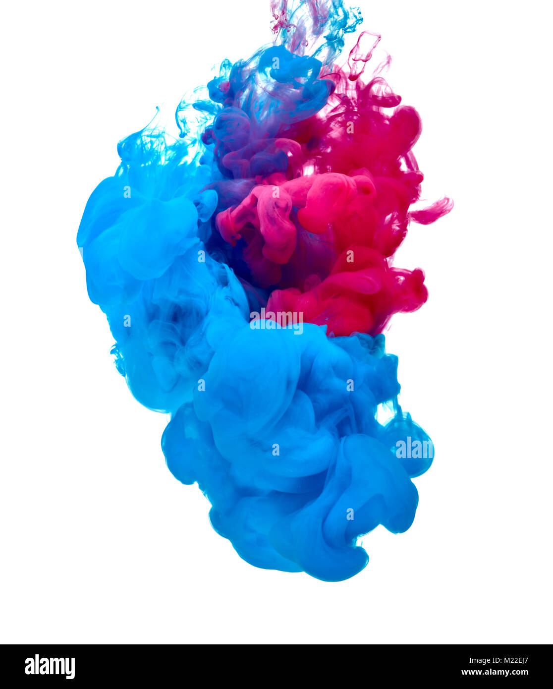 blue red paint in water Stock Photo - Alamy