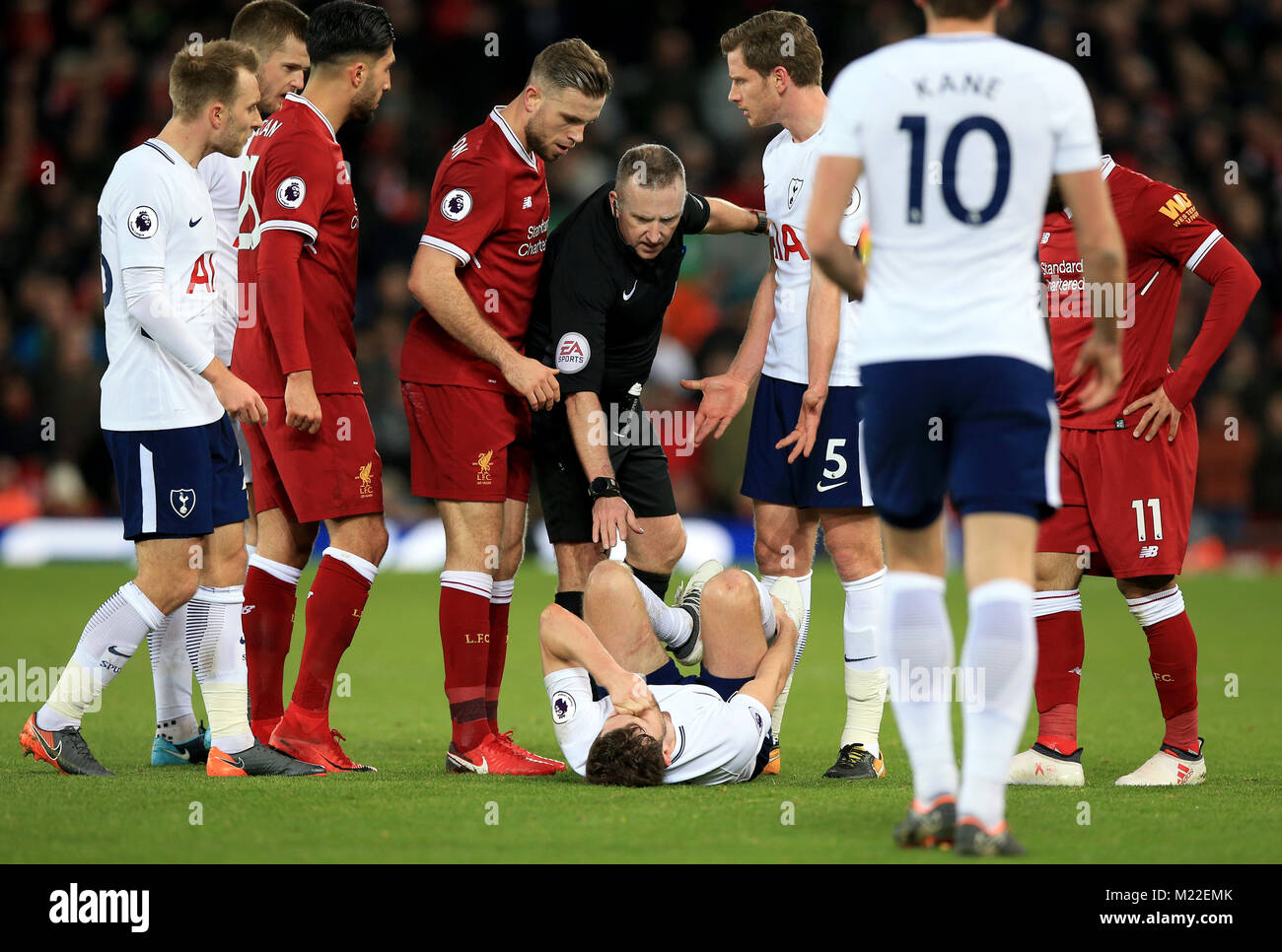 during the Premier League match at Anfield, Liverpool Stock Photo - Alamy