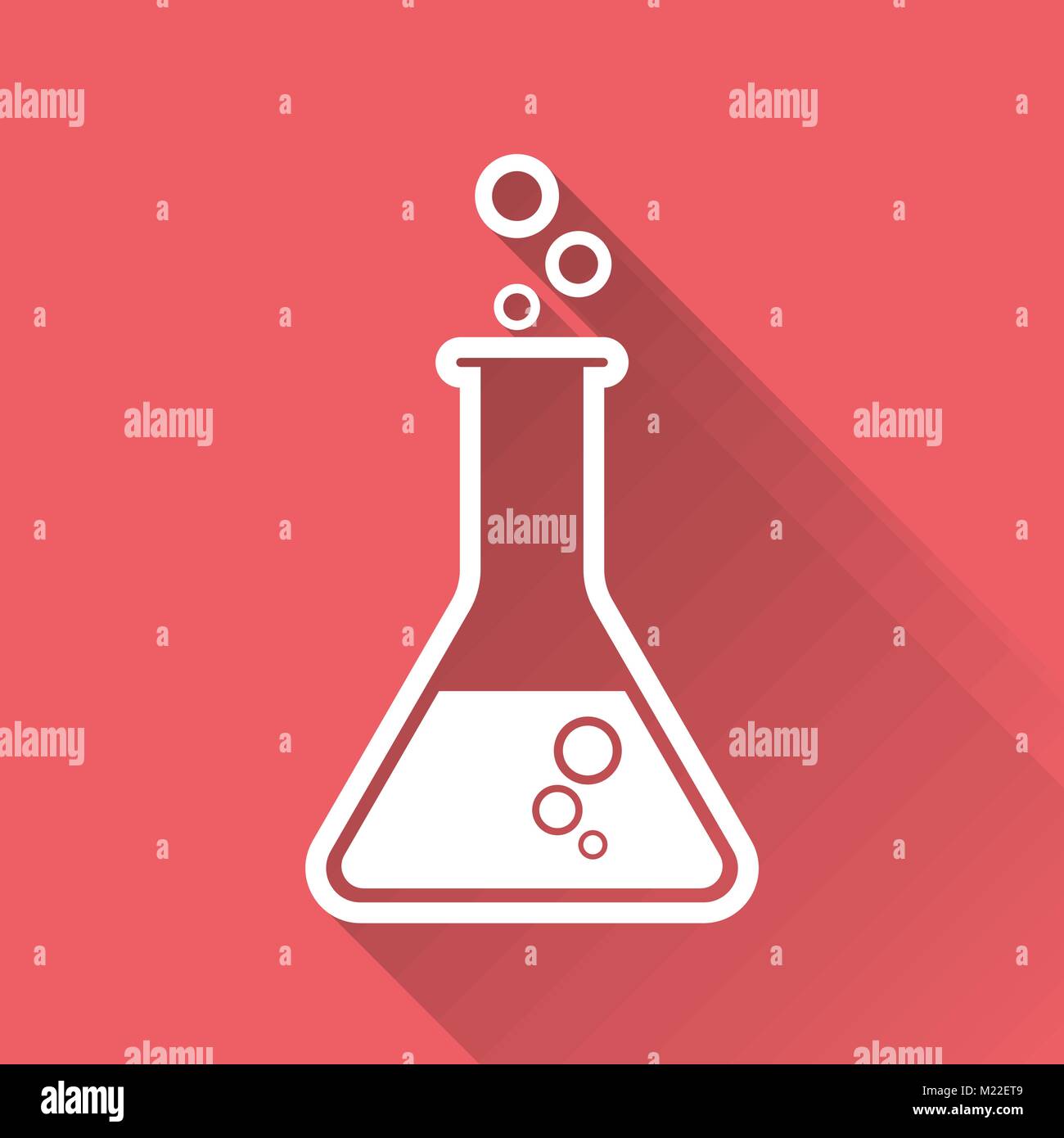 Chemical test tube pictogram icon. Laboratory glassware or beaker ...