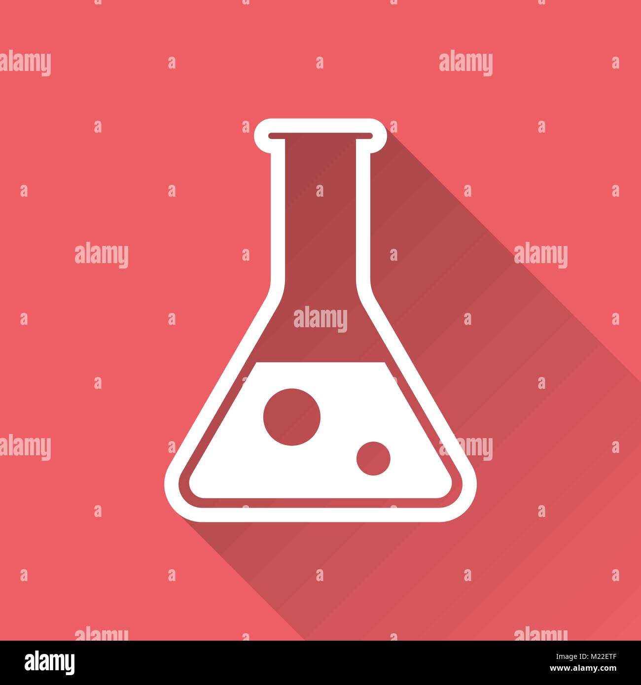 Chemical test tube pictogram icon. Laboratory glassware or beaker ...