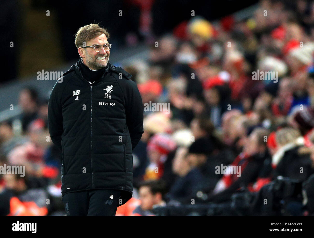 Liverpool manager Jurgen Klopp on the touchline during the Premier ...