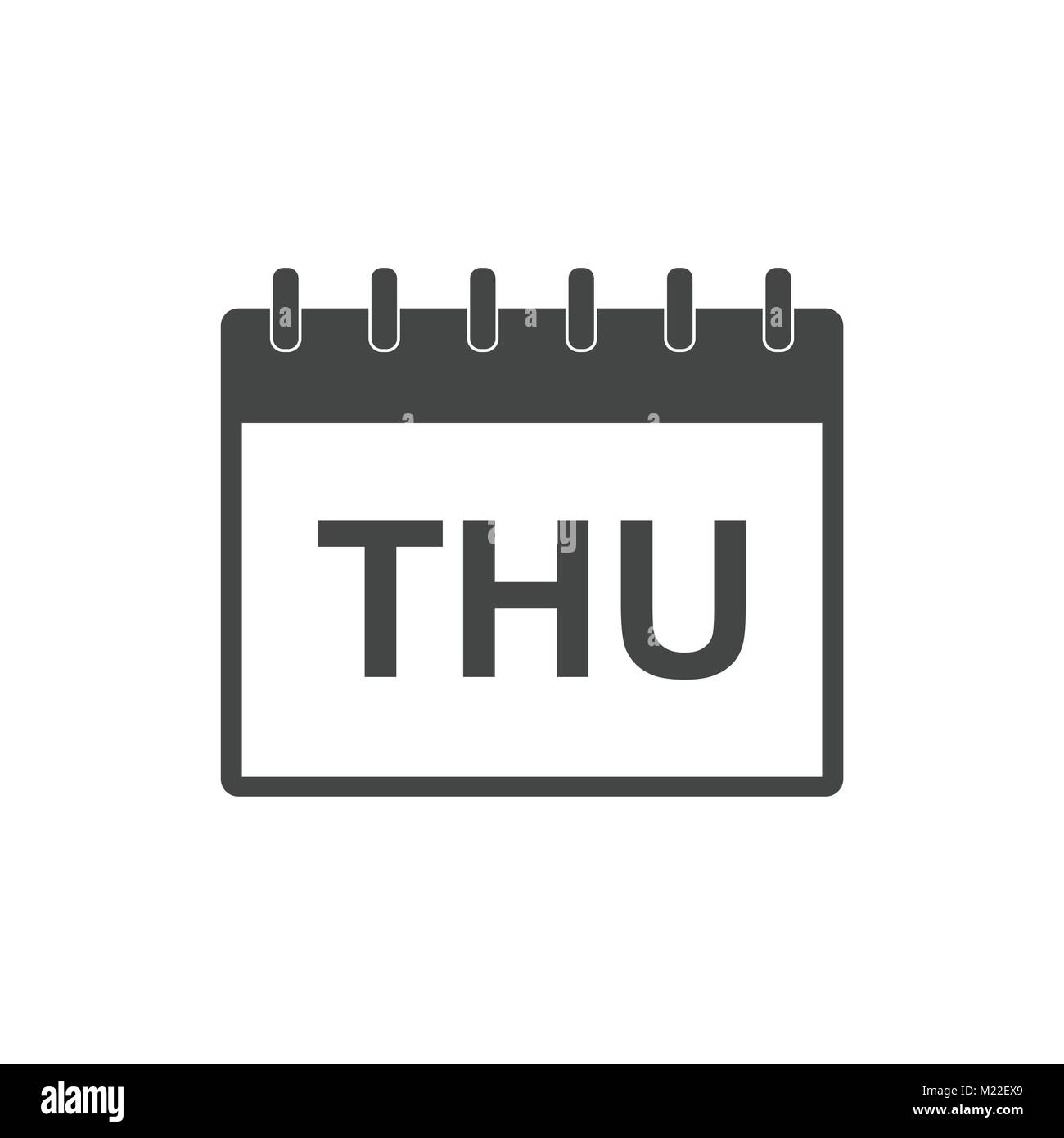 Thursday calendar page pictogram icon. Simple flat pictogram for ...