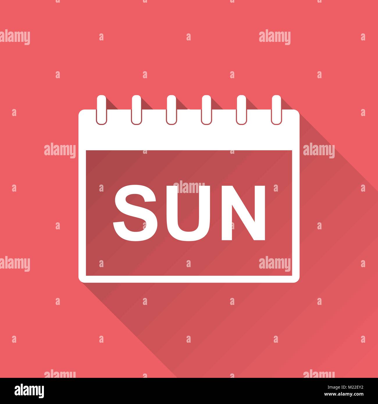 Sunday calendar page pictogram icon. Simple flat pictogram for business ...
