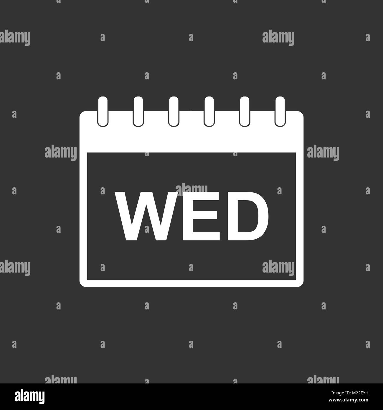 Wednesday flat icon hi-res stock photography and images - Alamy