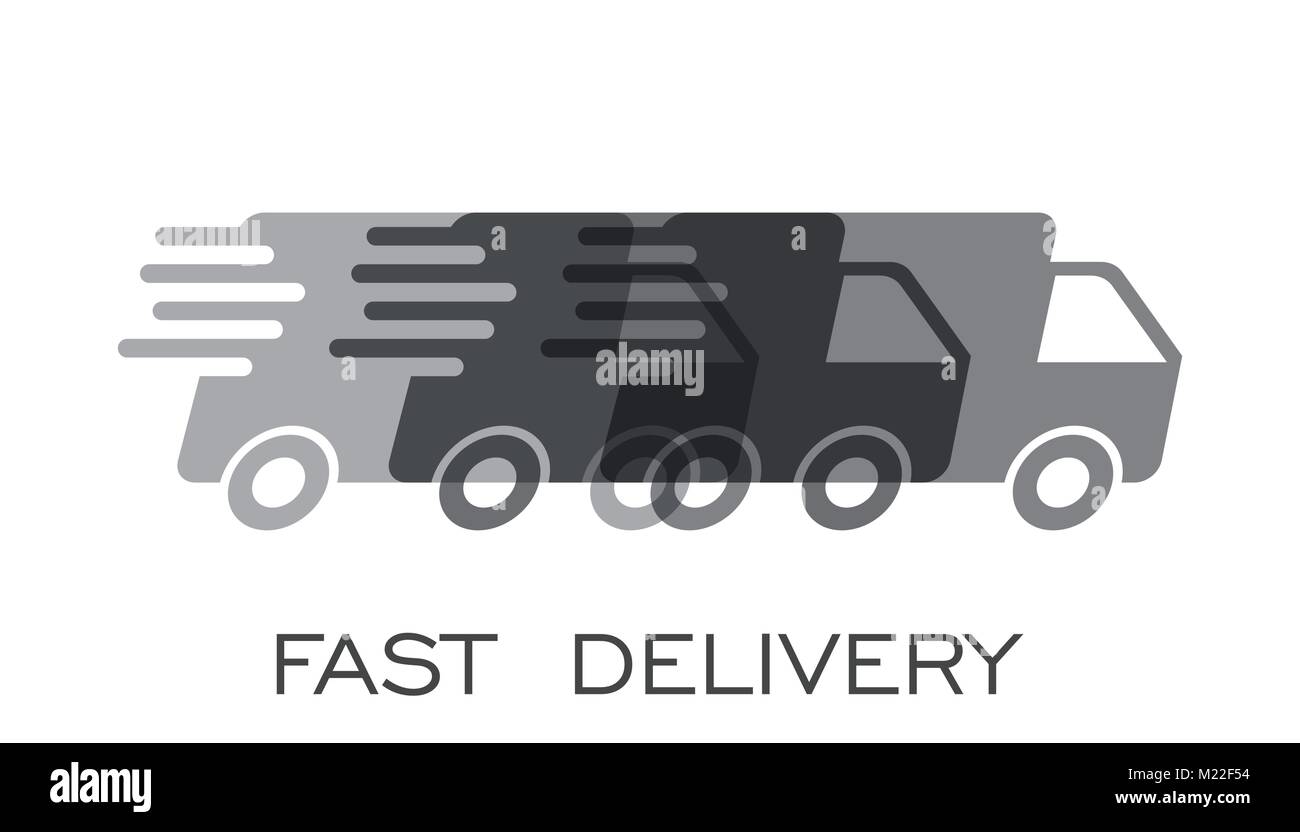 Delivery truck logo vector illustration. Fast delivery service shipping ...