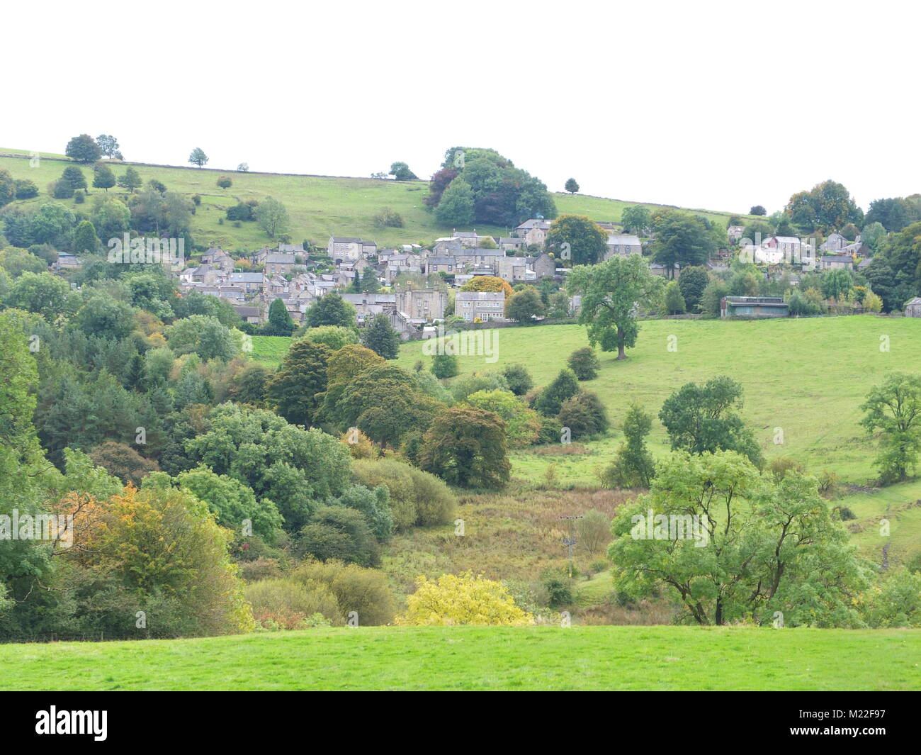 The Peak District village of Winster and surrounding countryside as ...