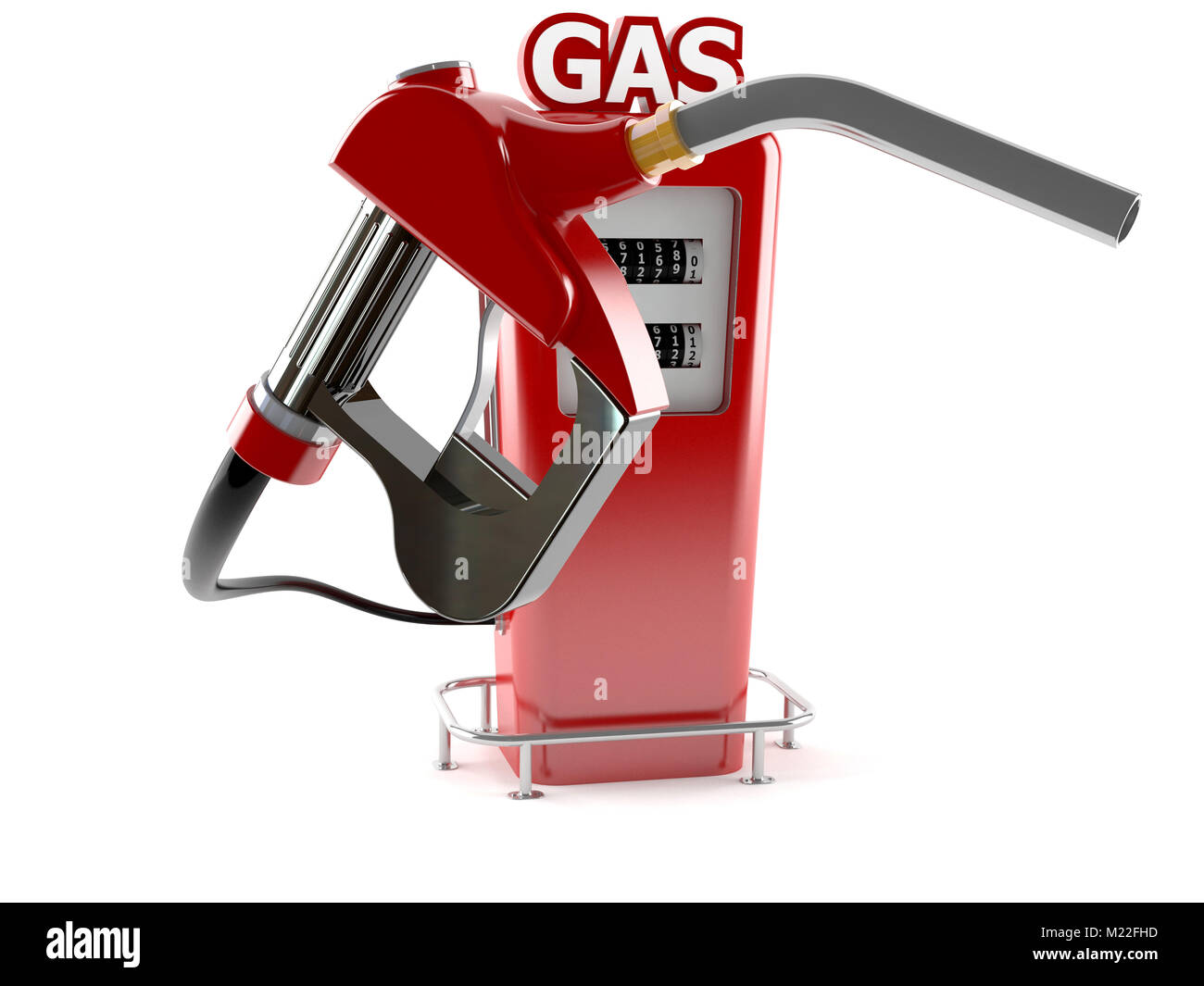 Gas station isolated on white background Stock Photo - Alamy