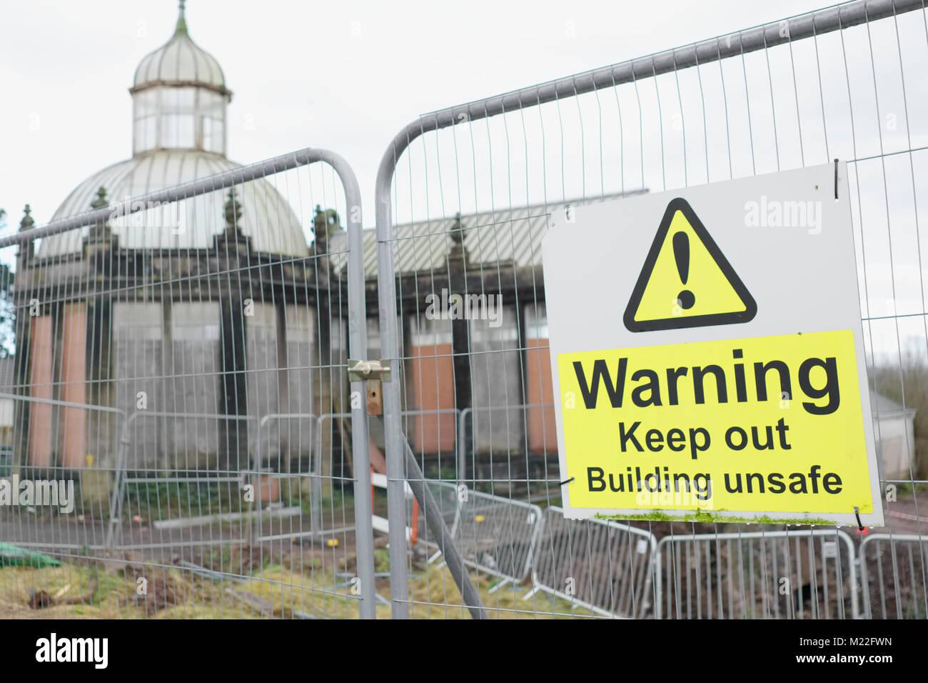 Unstable building dangerous keep out site construction building site ...