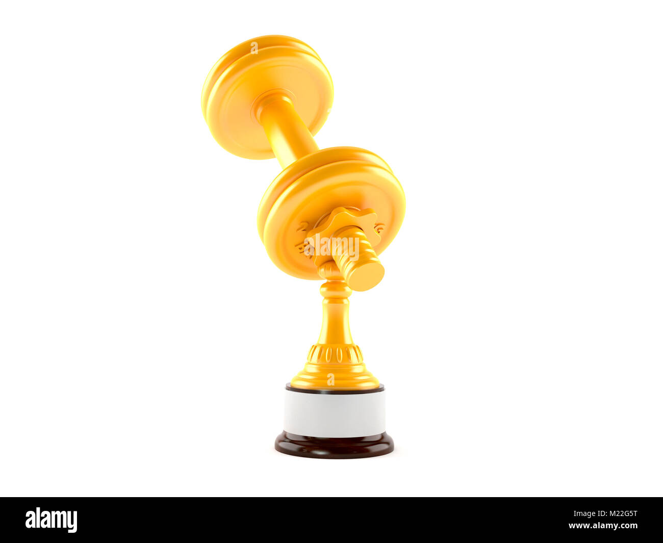 Fitness award isolated on white background Stock Photo - Alamy