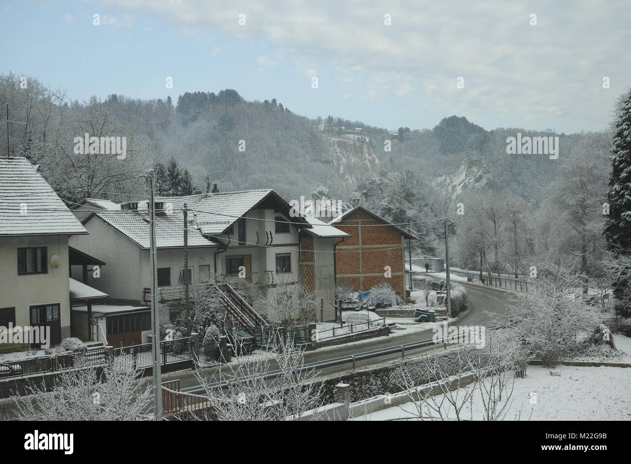 Distant snowfall hi-res stock photography and images - Alamy