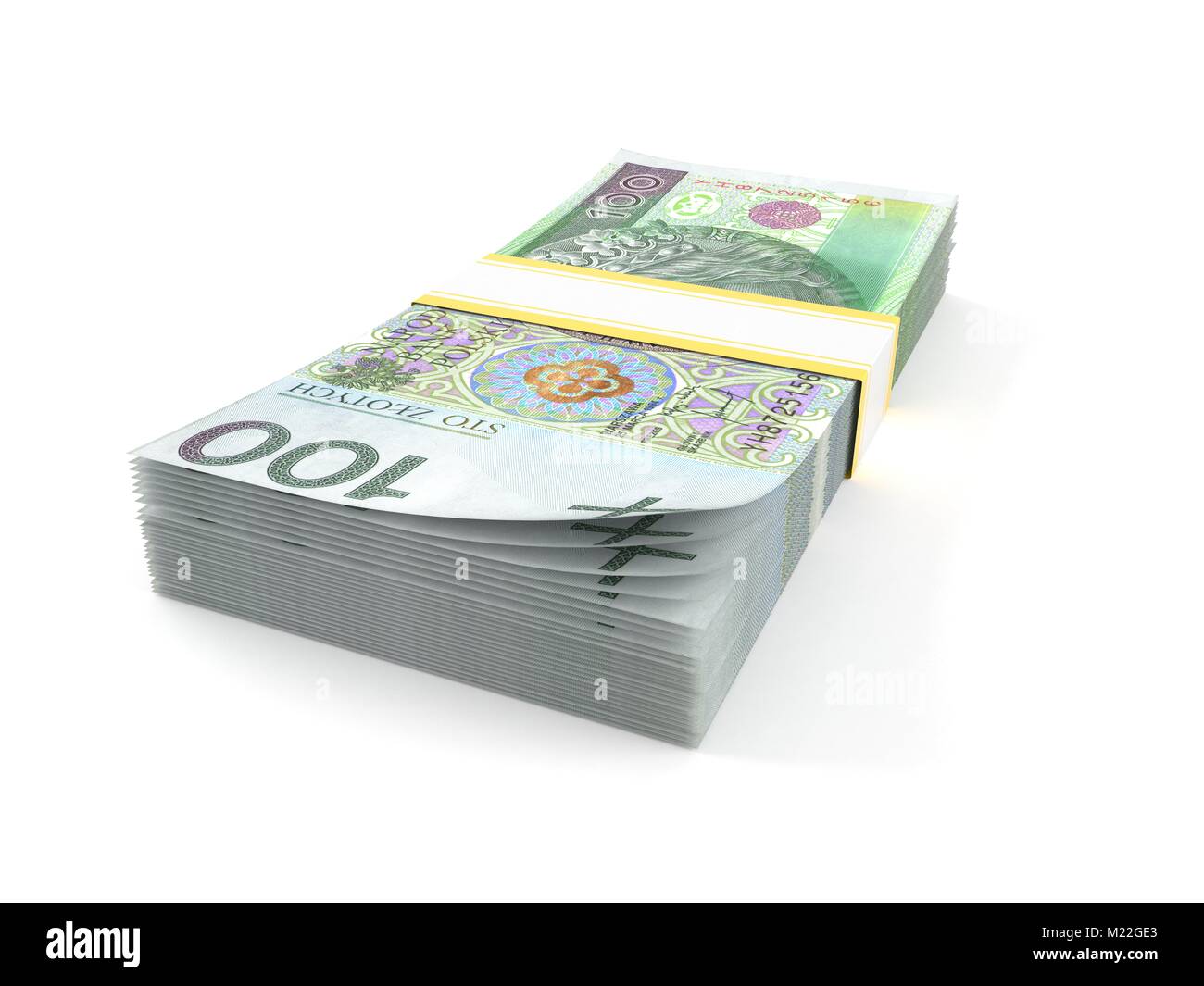 Polish zloty isolated on white background Stock Photo - Alamy
