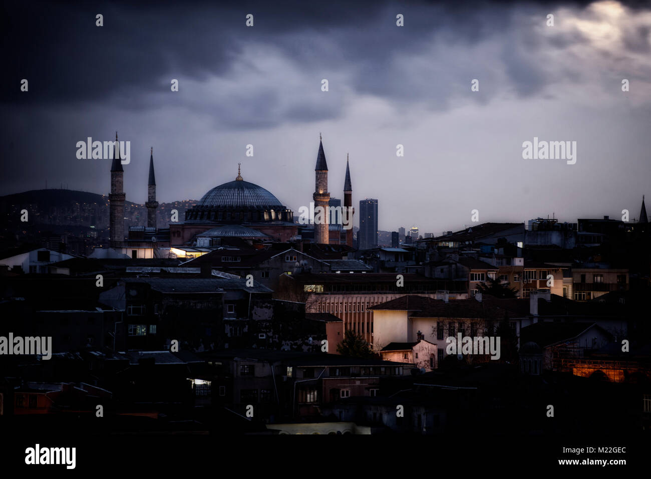 Aerial view beautiful mosque during hi-res stock photography and images ...