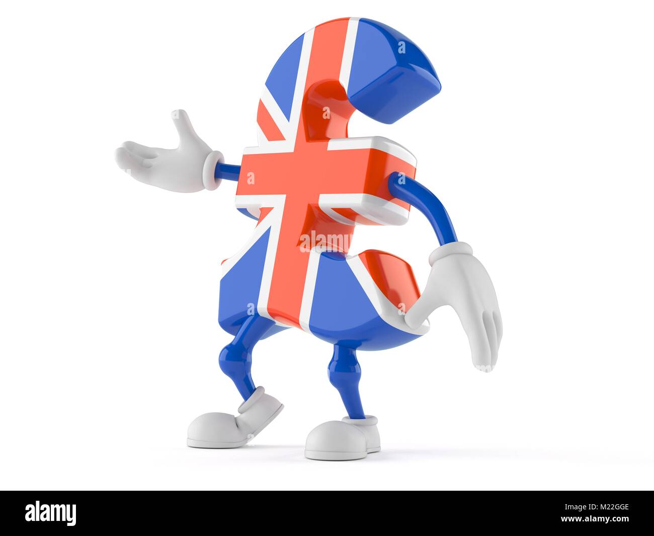 Pound currency toon isolated on white background Stock Photo - Alamy