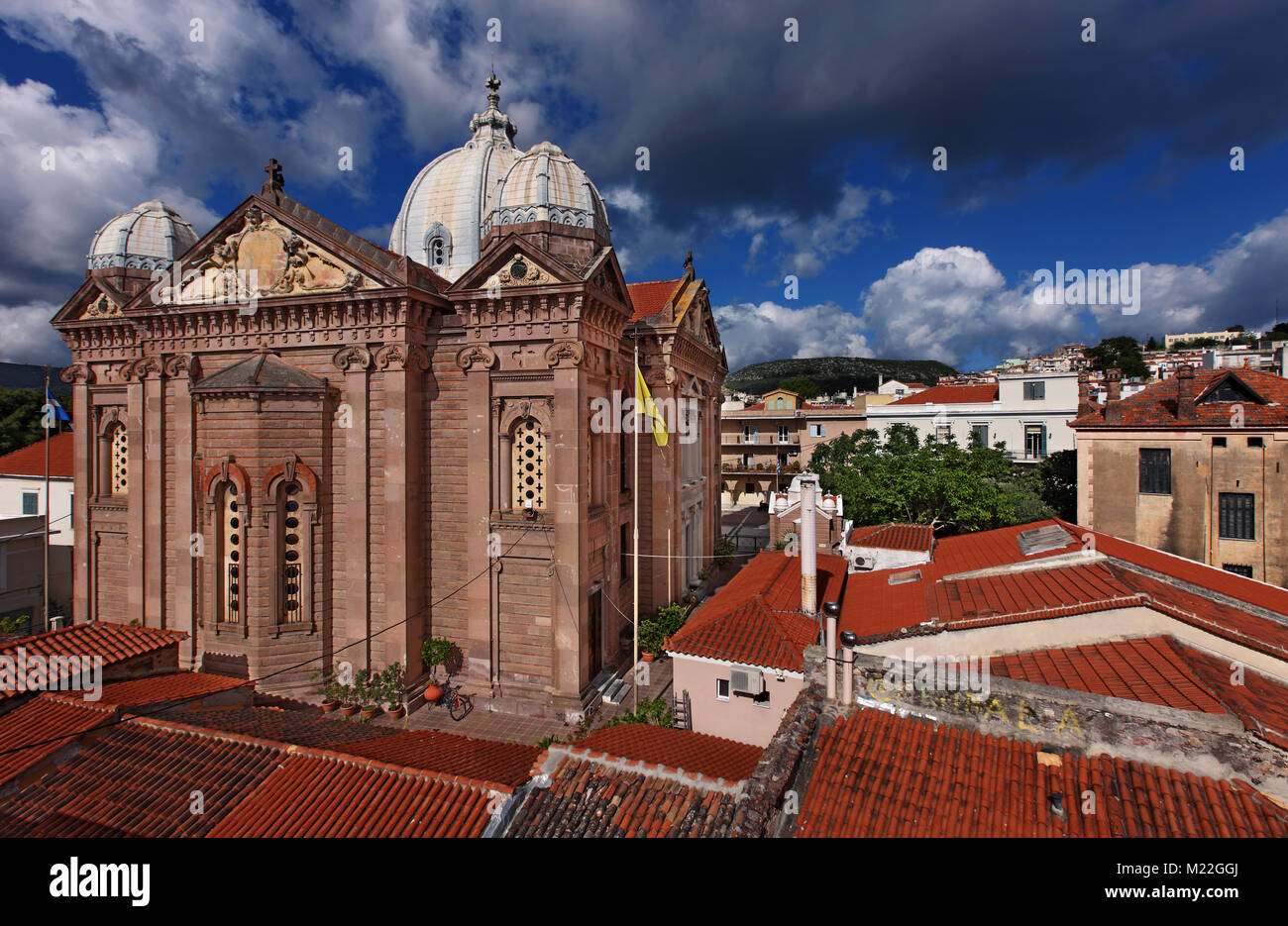 The Greek Orthodox church of Agios Therapontas, in Mytilene city, in ...
