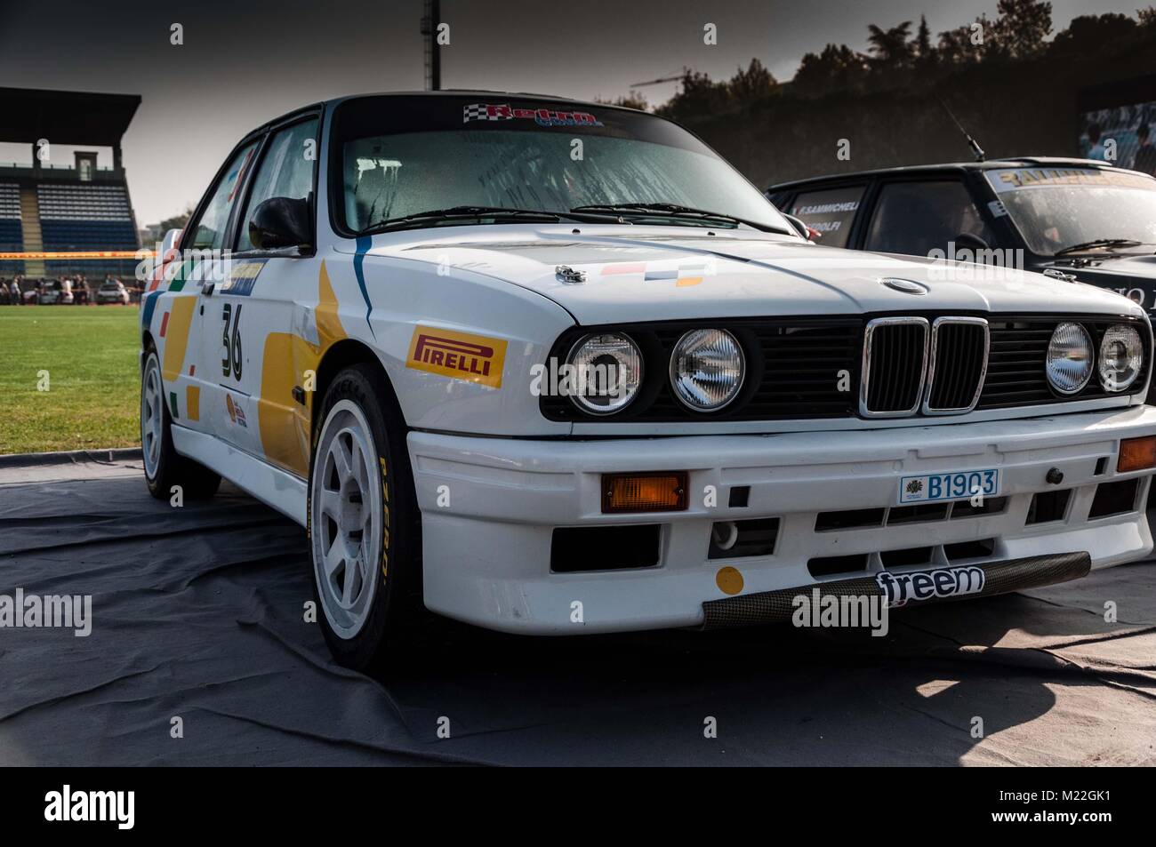 BMW M3 E30 1987 old racing car rally THE LEGEND 2017 Stock Photo - Alamy