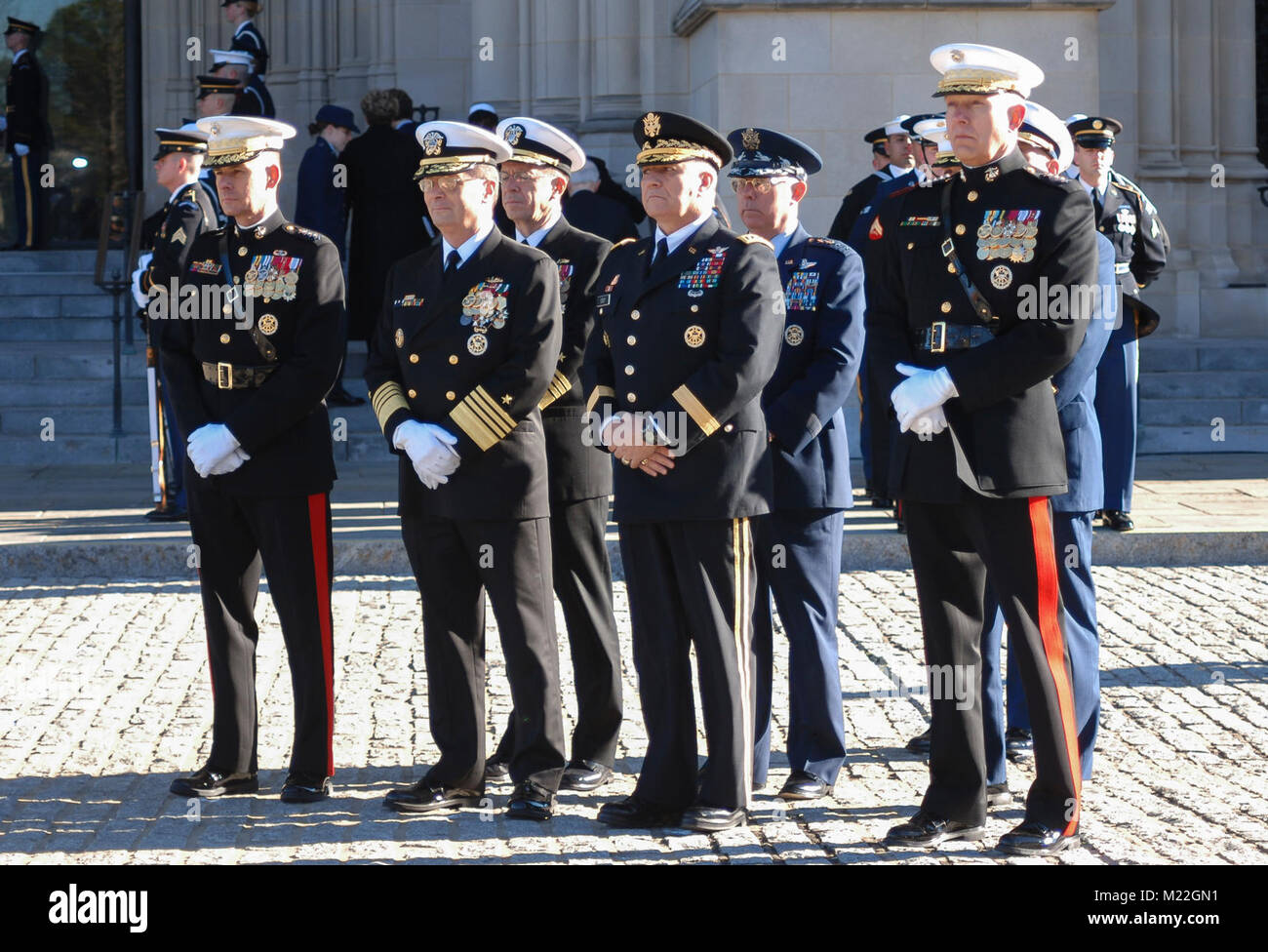 The official military party, including U.S. Marine Corps Gen. Peter ...